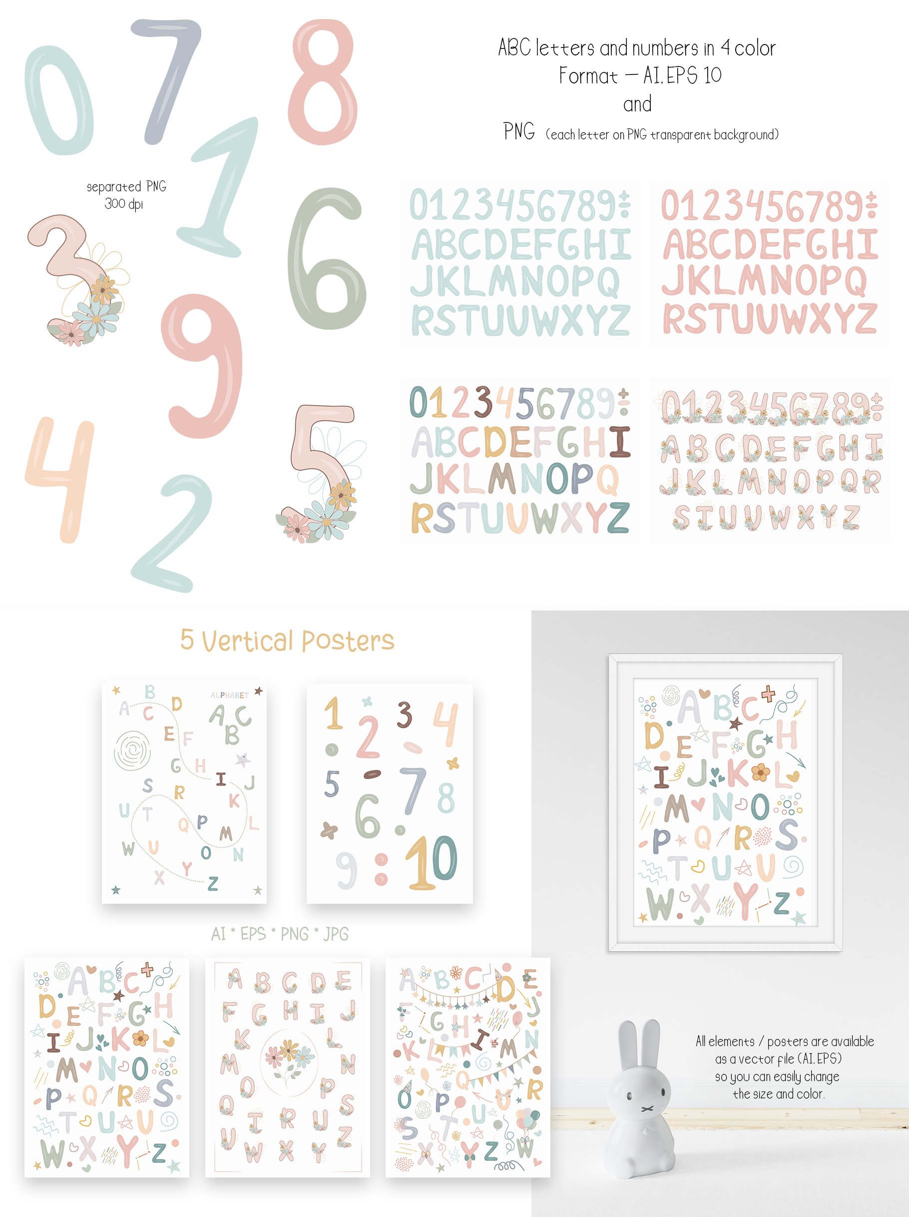 Letters and Numbers Collection Bundle