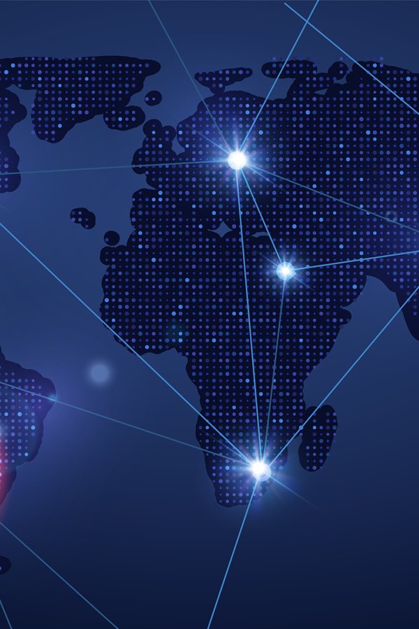 Shine world map. Multicultural network, information transfer