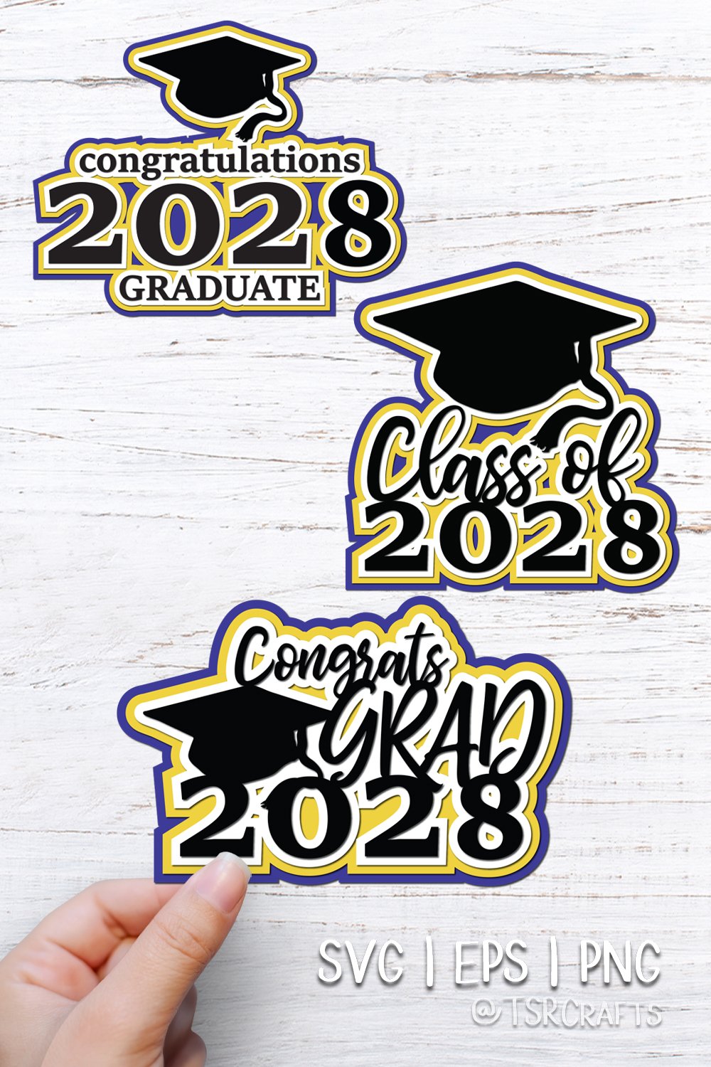 Class of 2028 SVG graduation embellishment cake topper sign