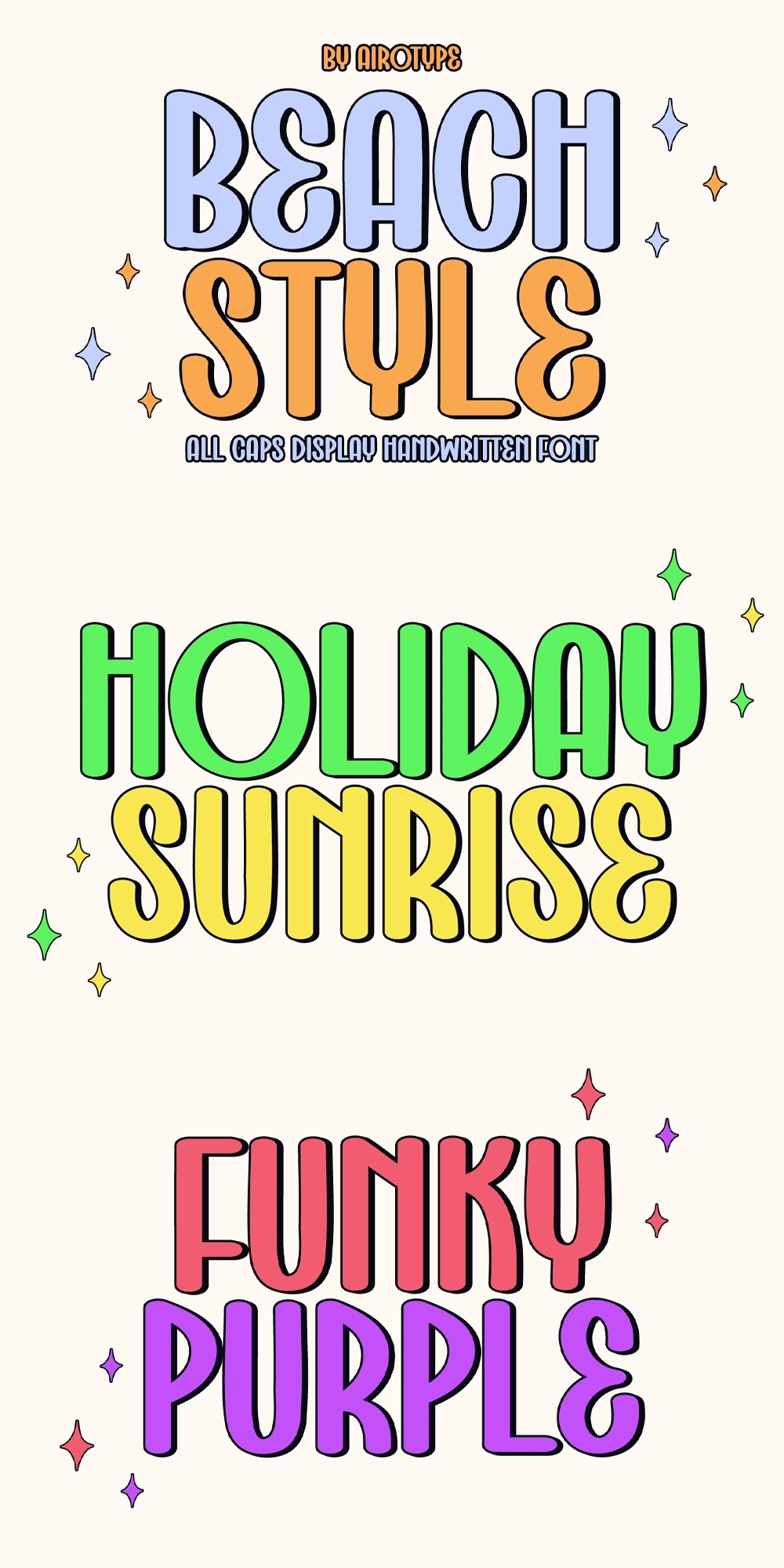 Beach Style - All Caps Handwritten Font