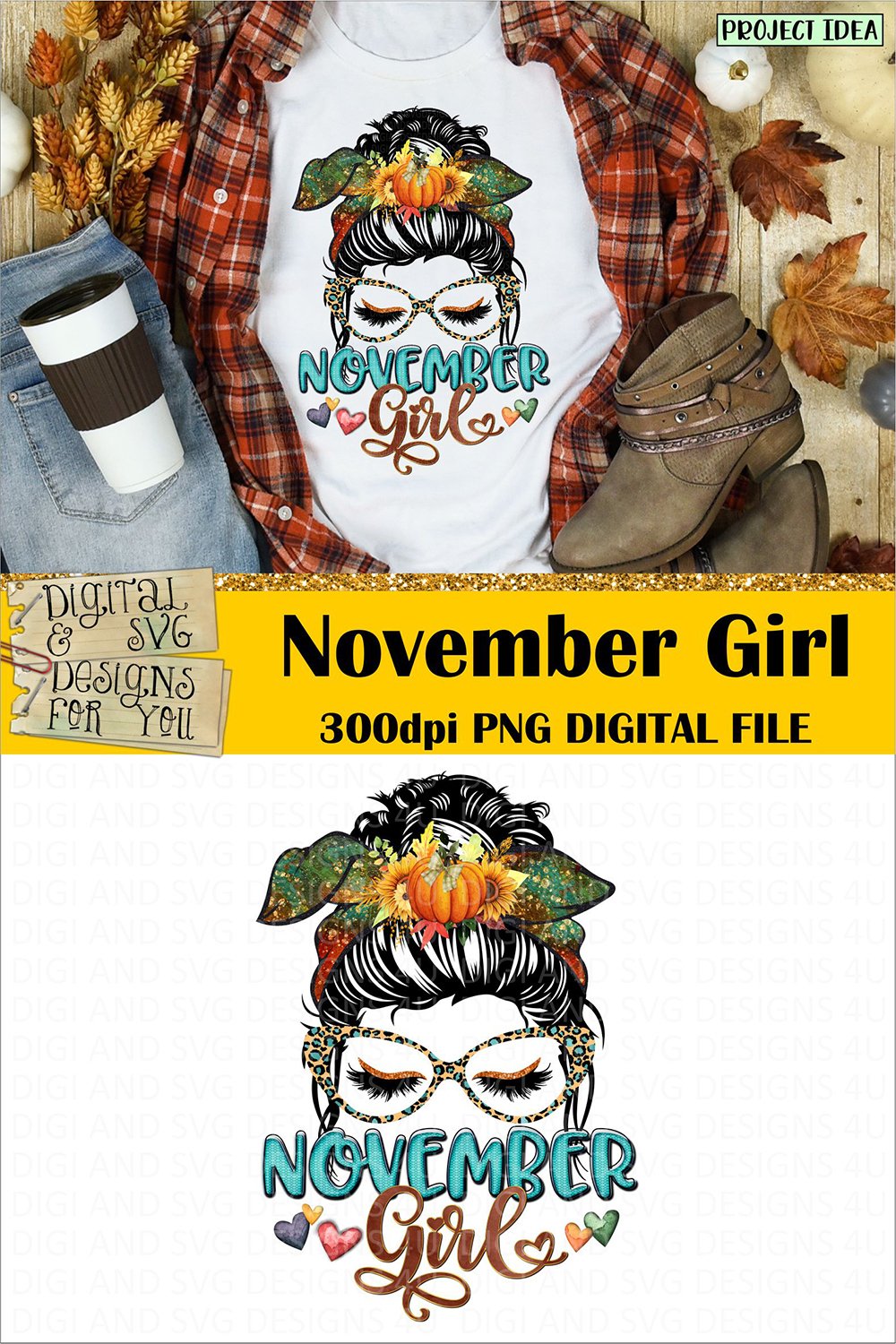 November Girl, Thanksgiving, Messy Bun, Pumpkins, Sunflowers