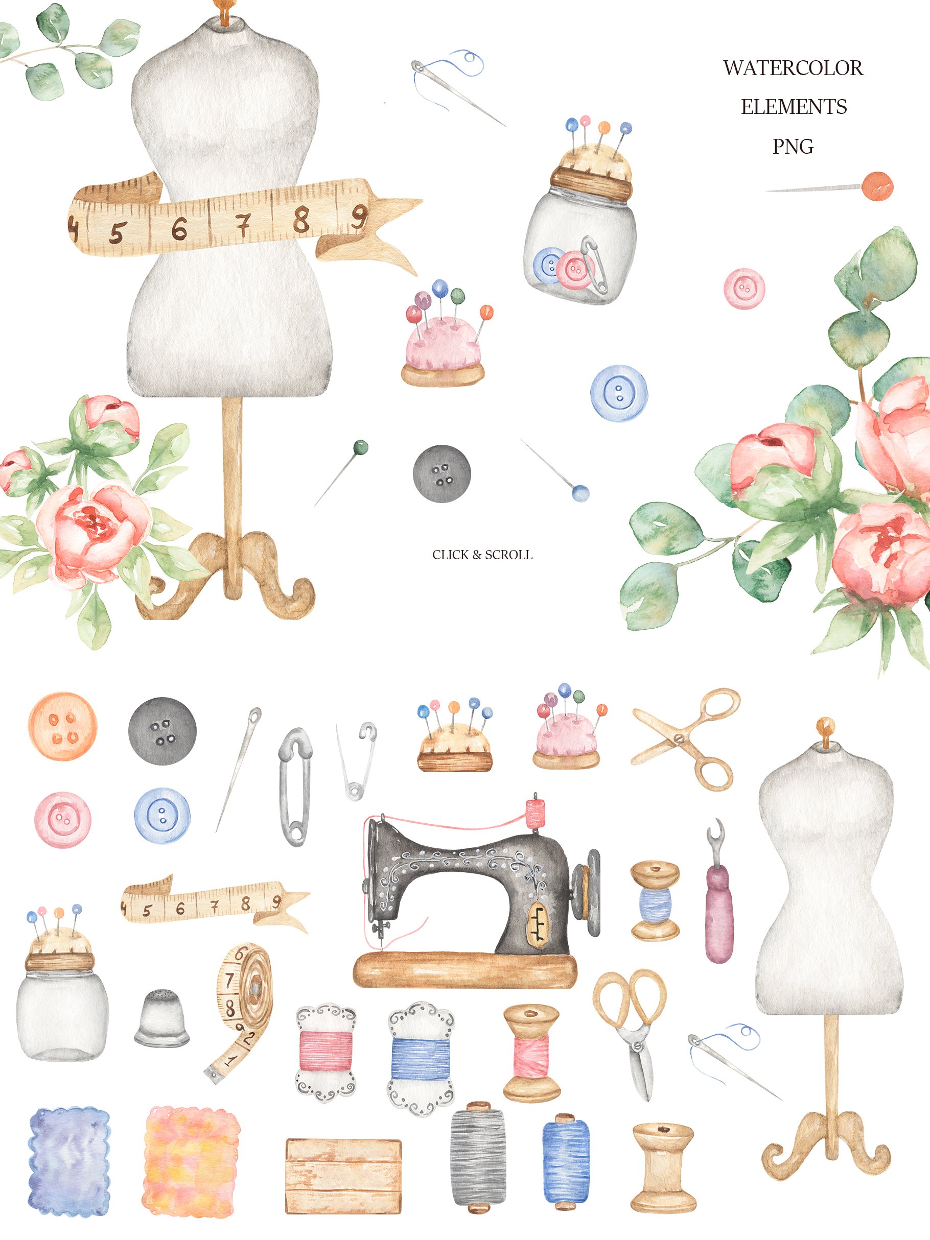 Watercolor Sewing Collection Bundle