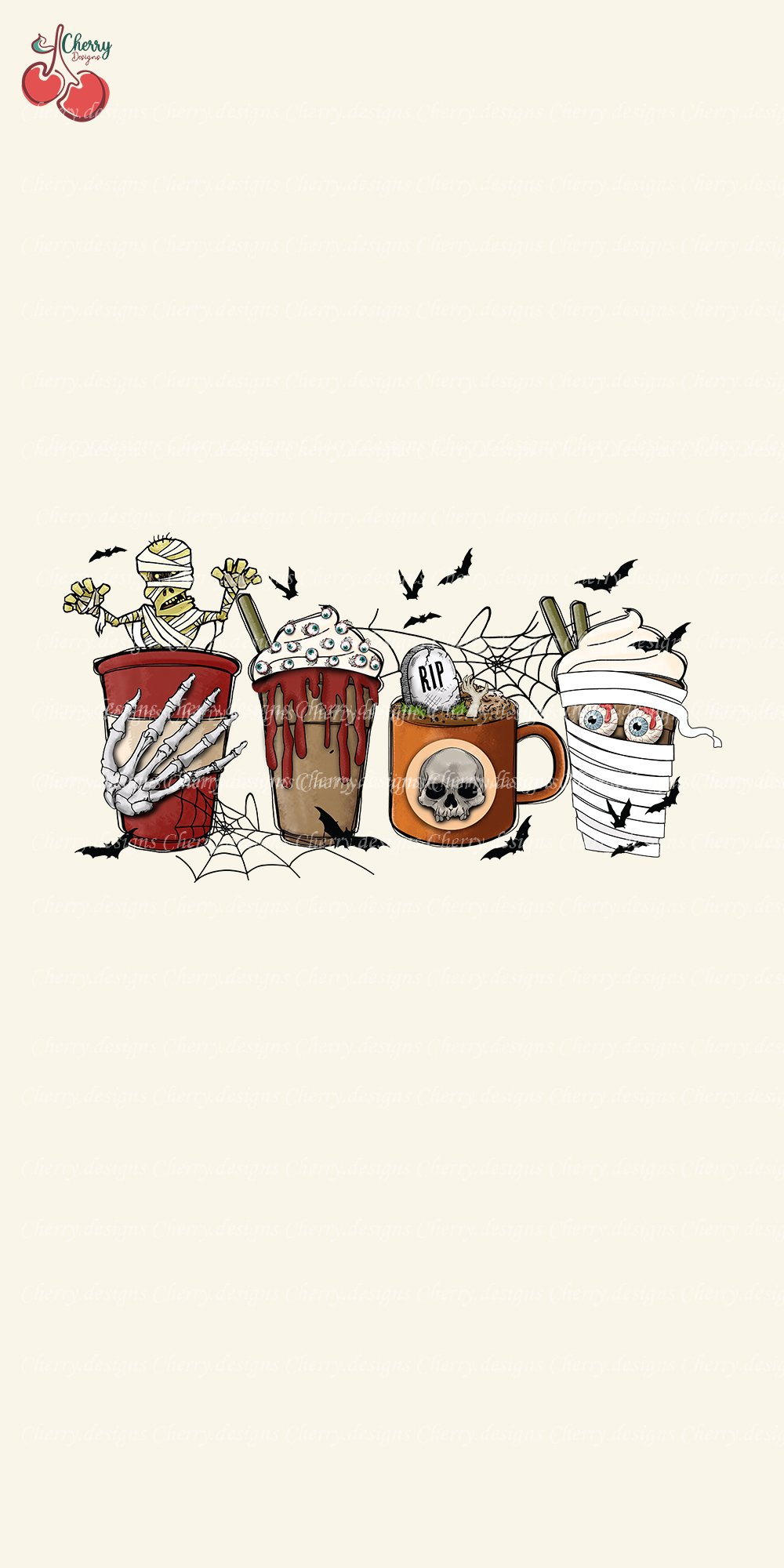 Mummy Coffee PNG, Halloween Coffee PNG, Mummy Skeleton PNG