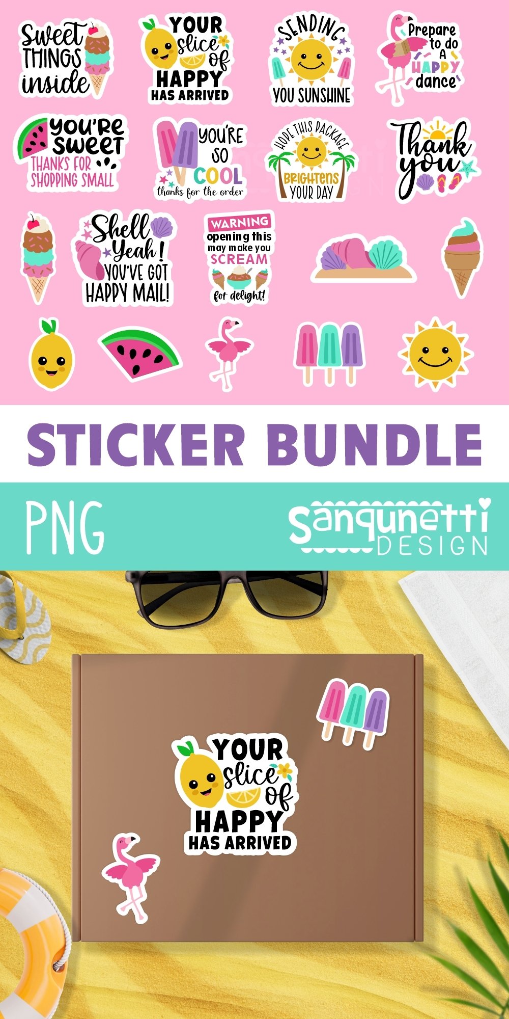 Summer Packaging stickers