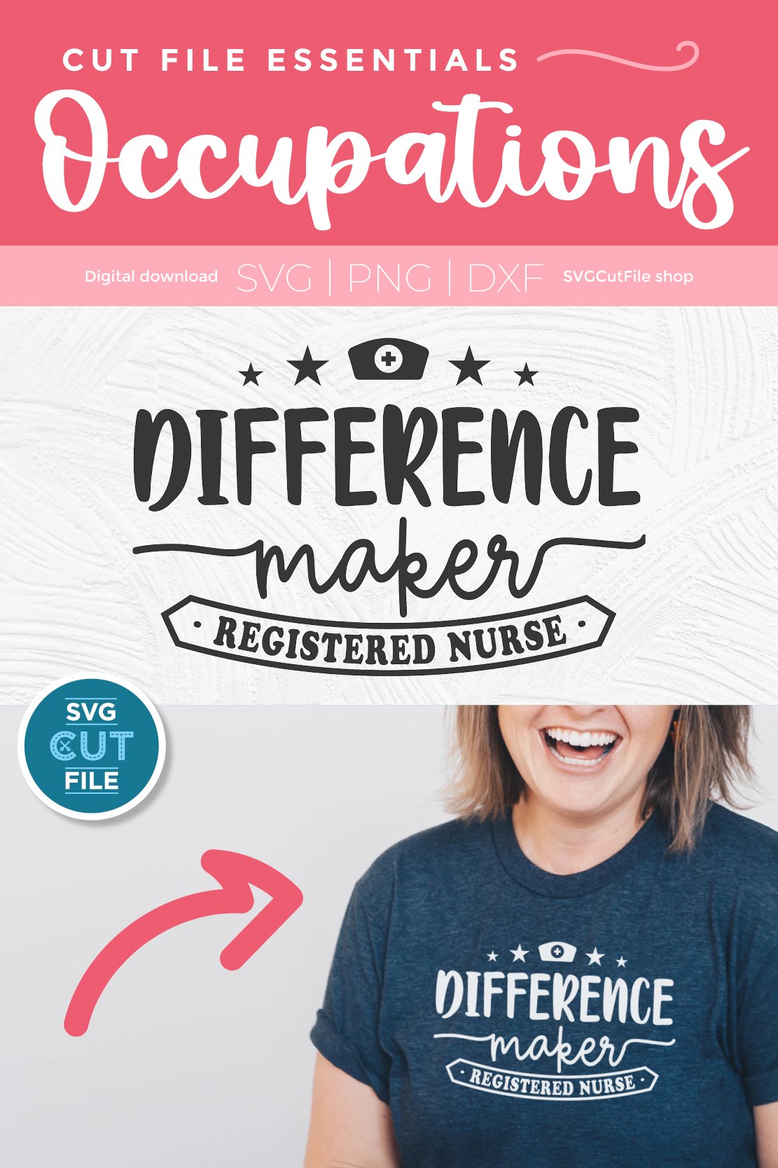Registered Nurse svg, an RN Difference Maker design