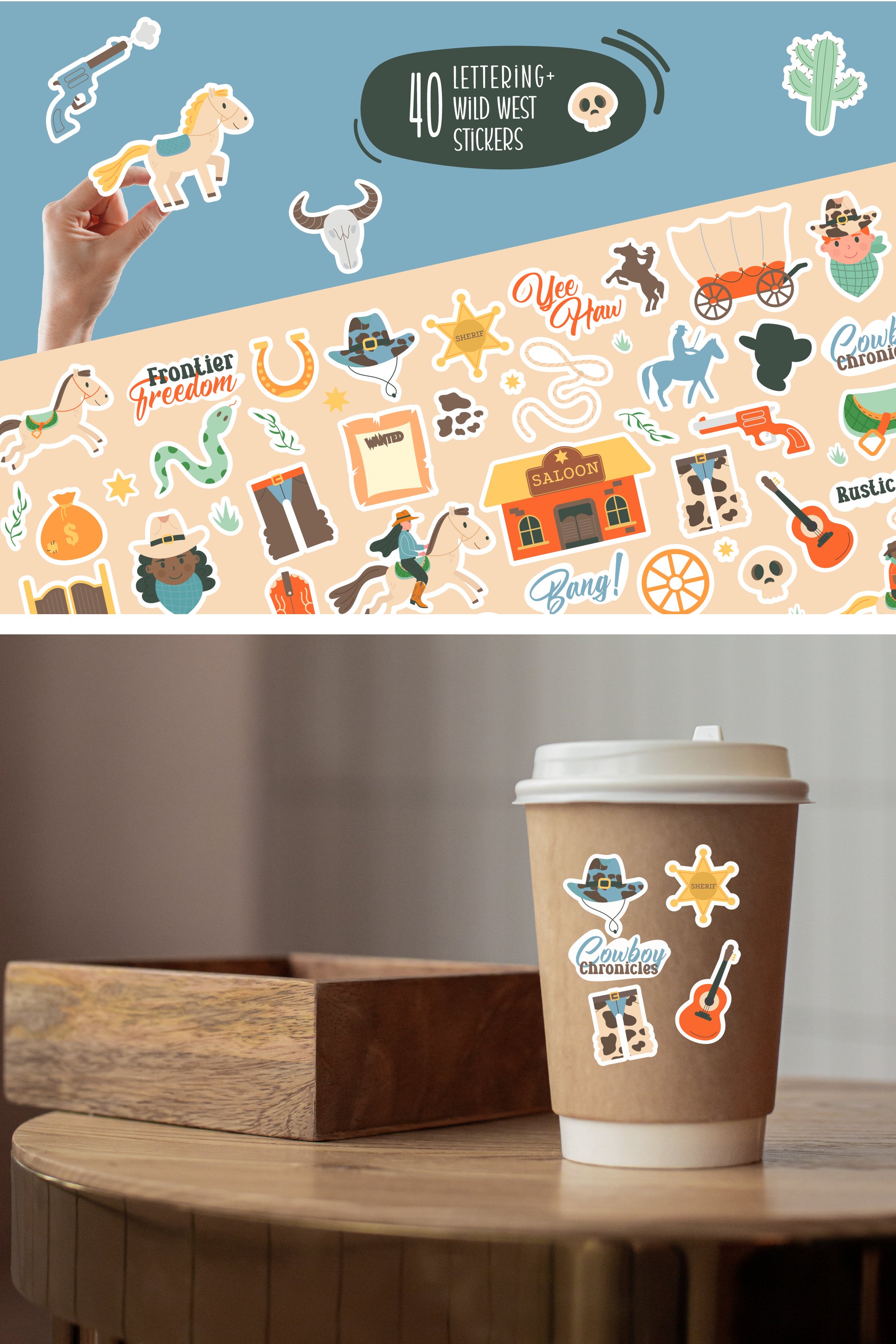 40 Wild west stickers (3770465)