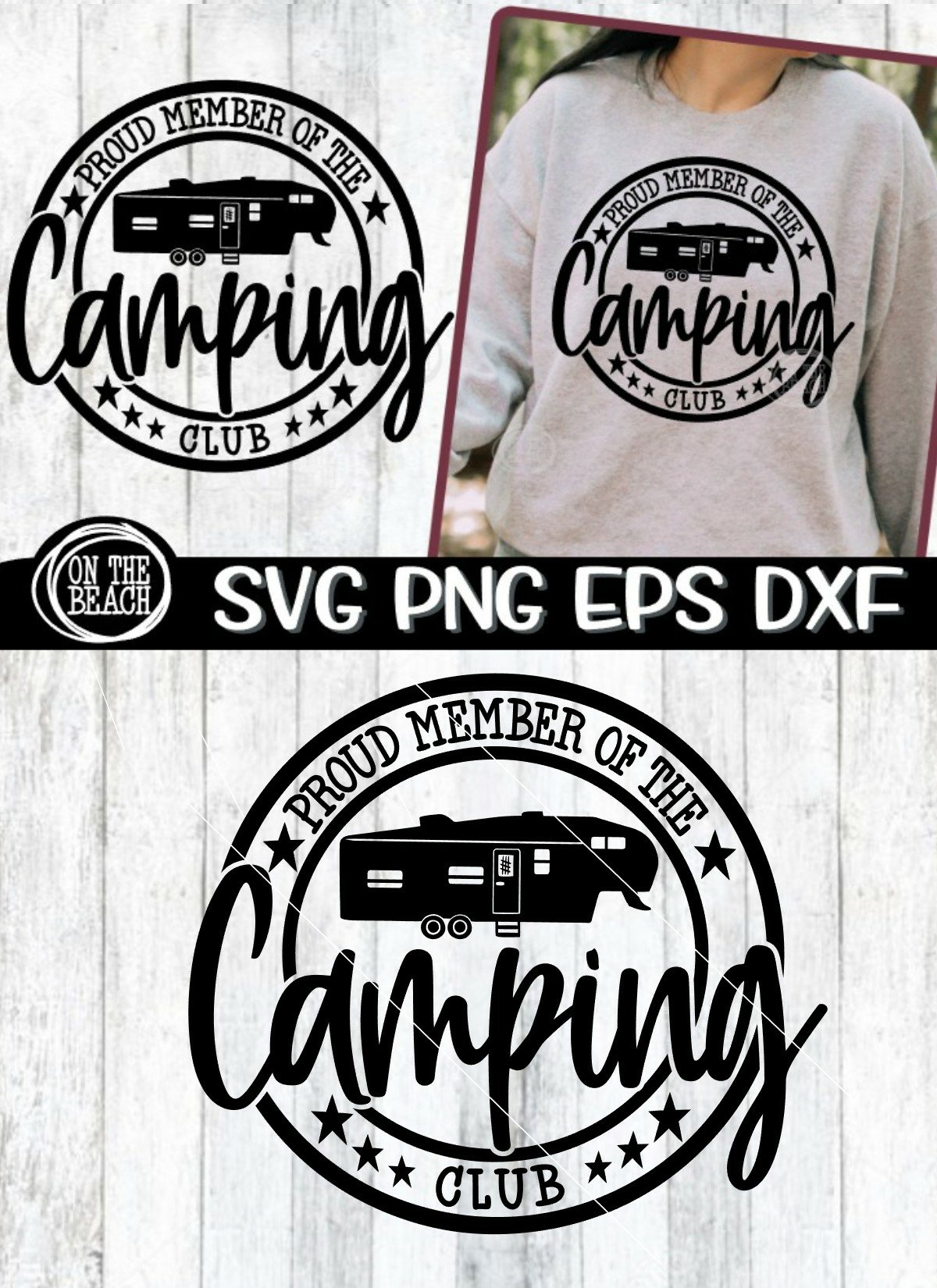 Fifth Wheel SVG - Proud Member Camping Club SVG PNG EPS DXF