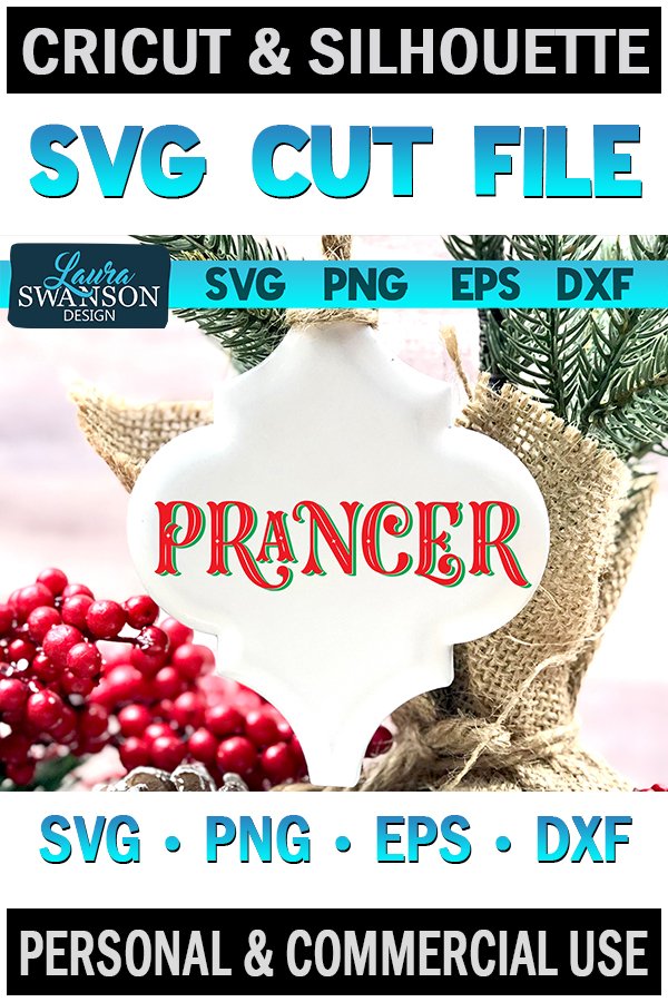Reindeer Prancer SVG | Christmas Ornament SVG