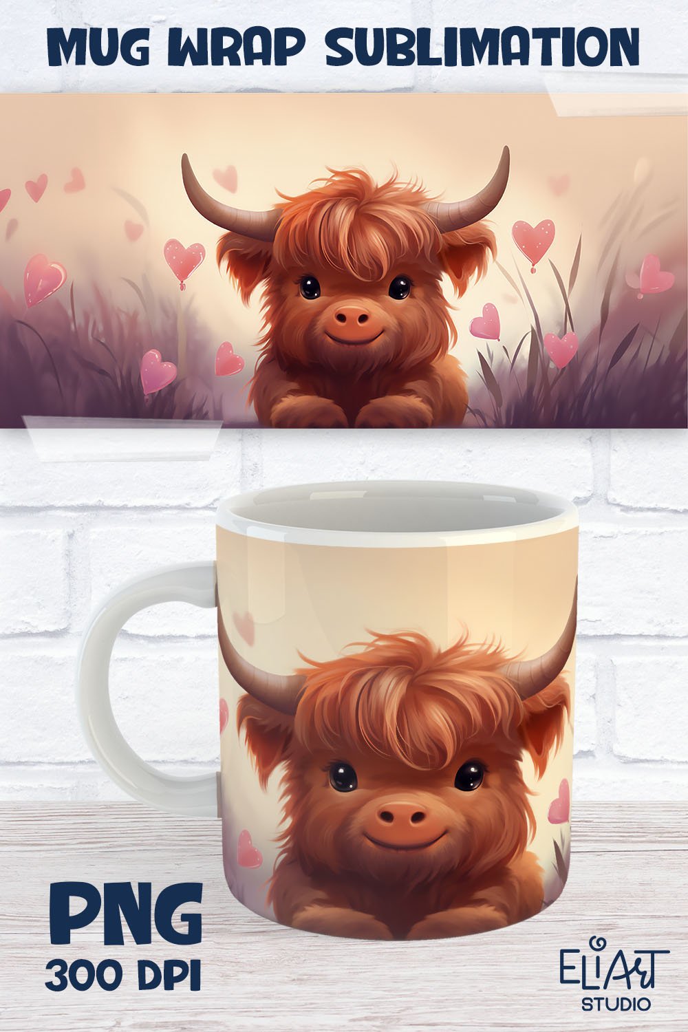 Valentines Mug Wrap | Valentines Day Mug Sublimation