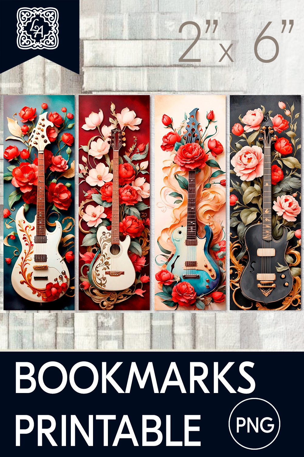 Guitar Printable Bookmark