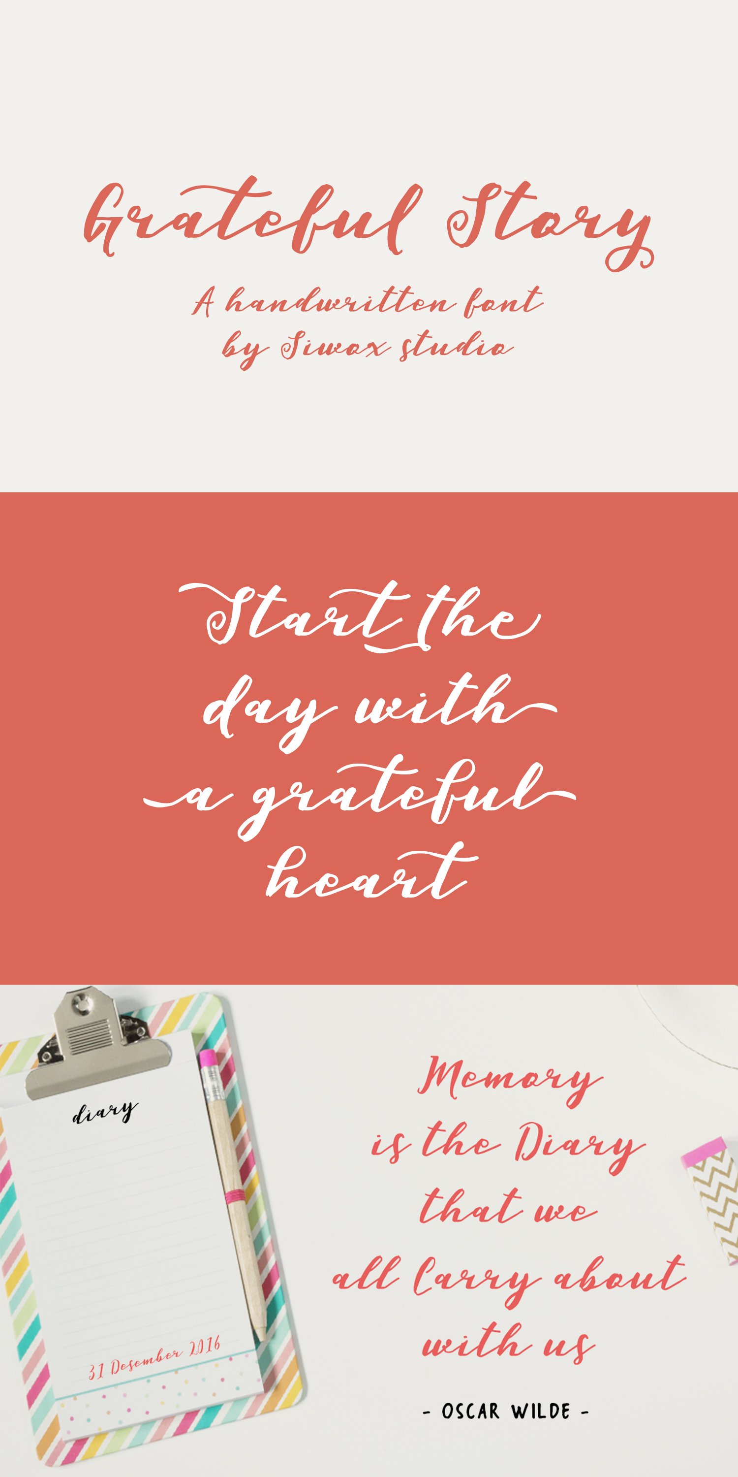 Grateful Story - a handwritten font