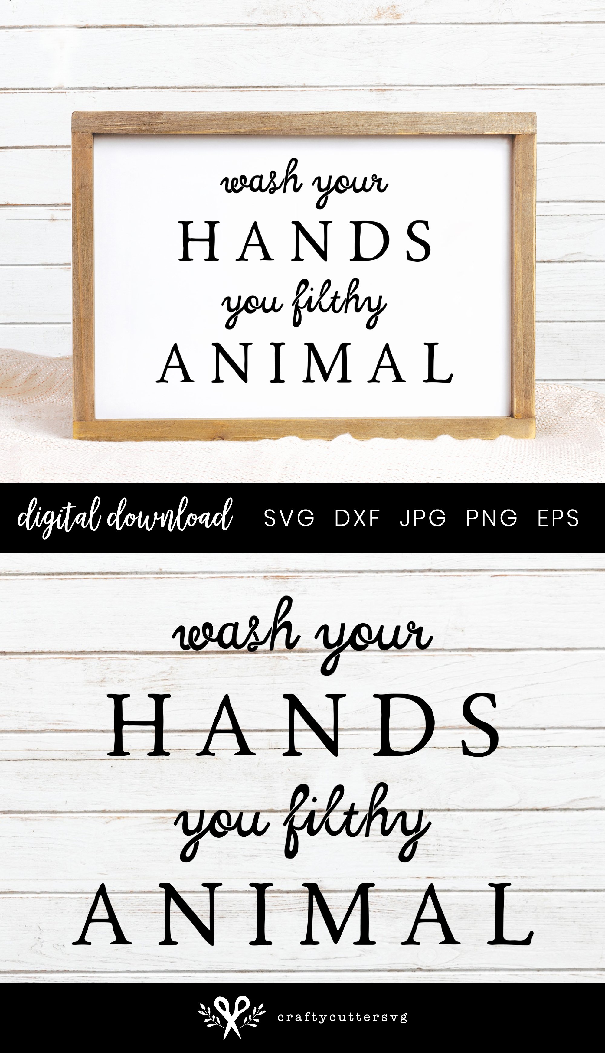 Wash your hands Farmhouse Bathroom Sign SVG | DIY Signs