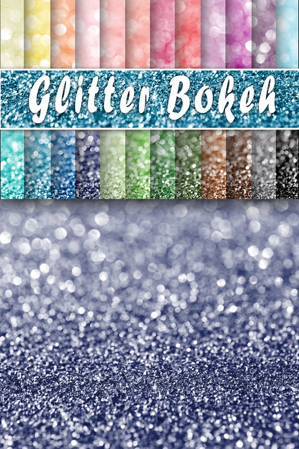 Glitter Bokeh Textures Digital Paper