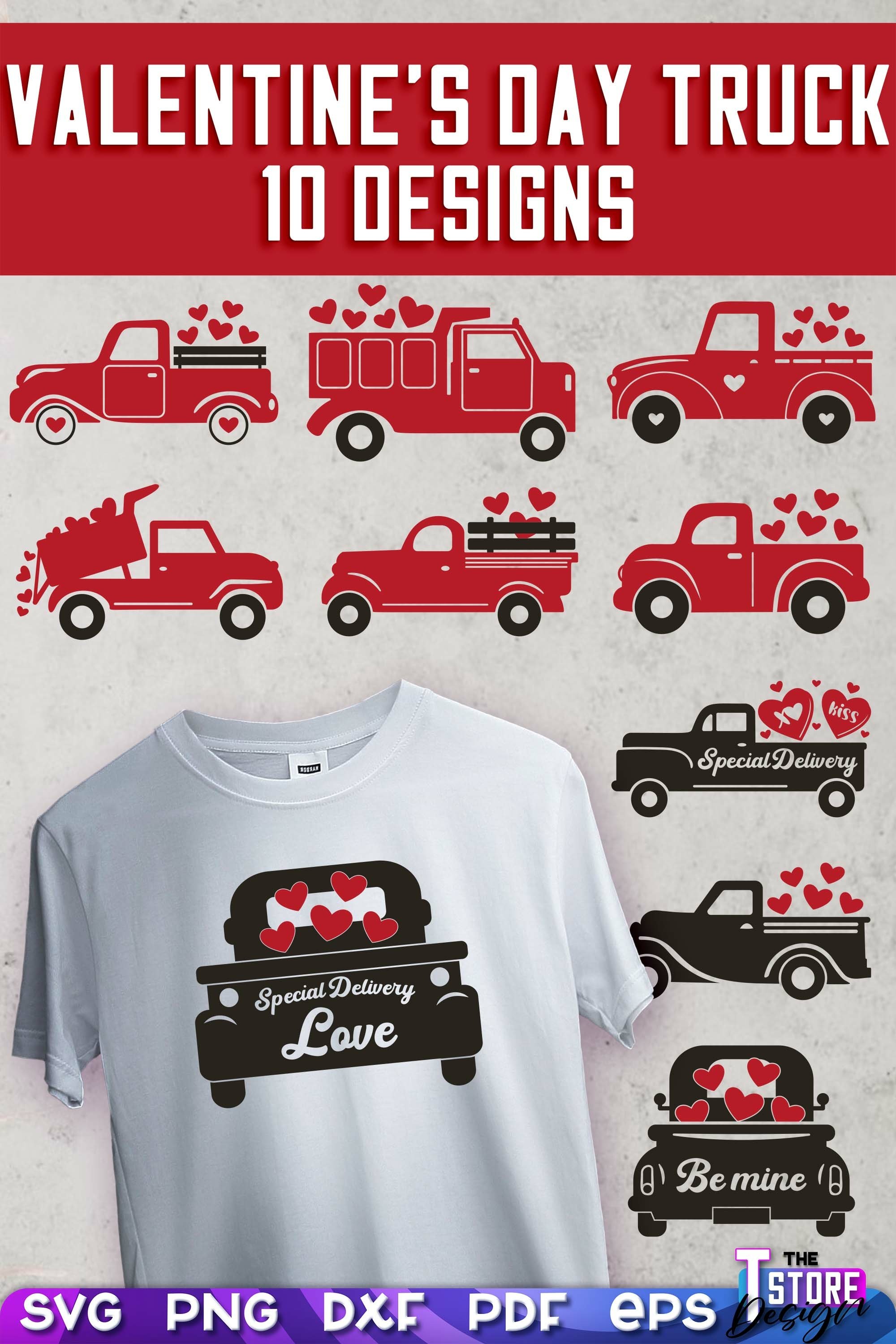 Happy Valentine's Day Truck SVG | Truck (2984611)