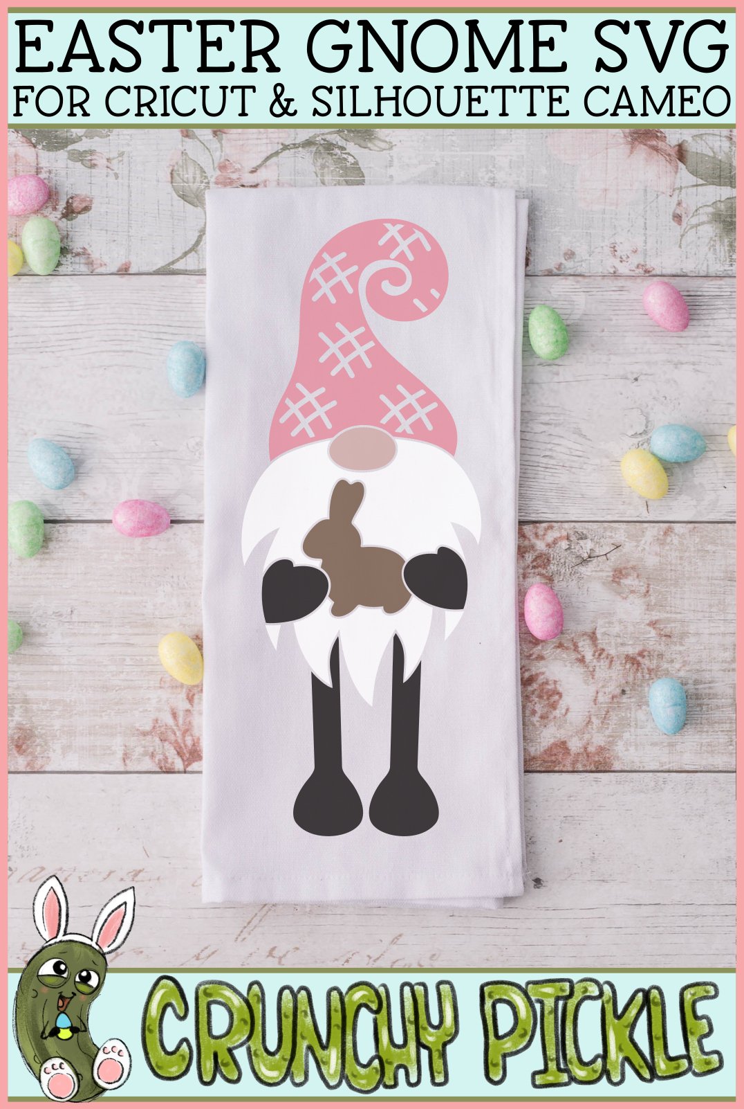 Chocolate Bunny Easter Gnome SVG