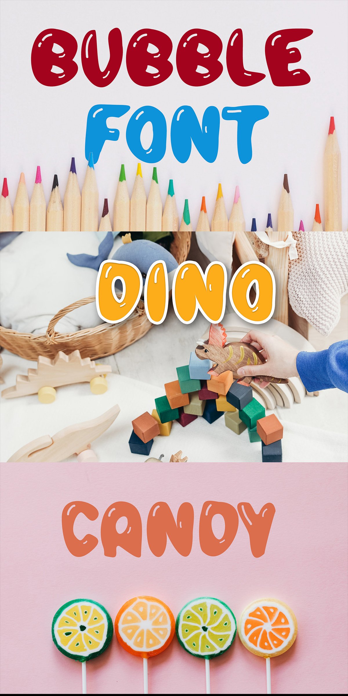Bubble Letter Candy Font