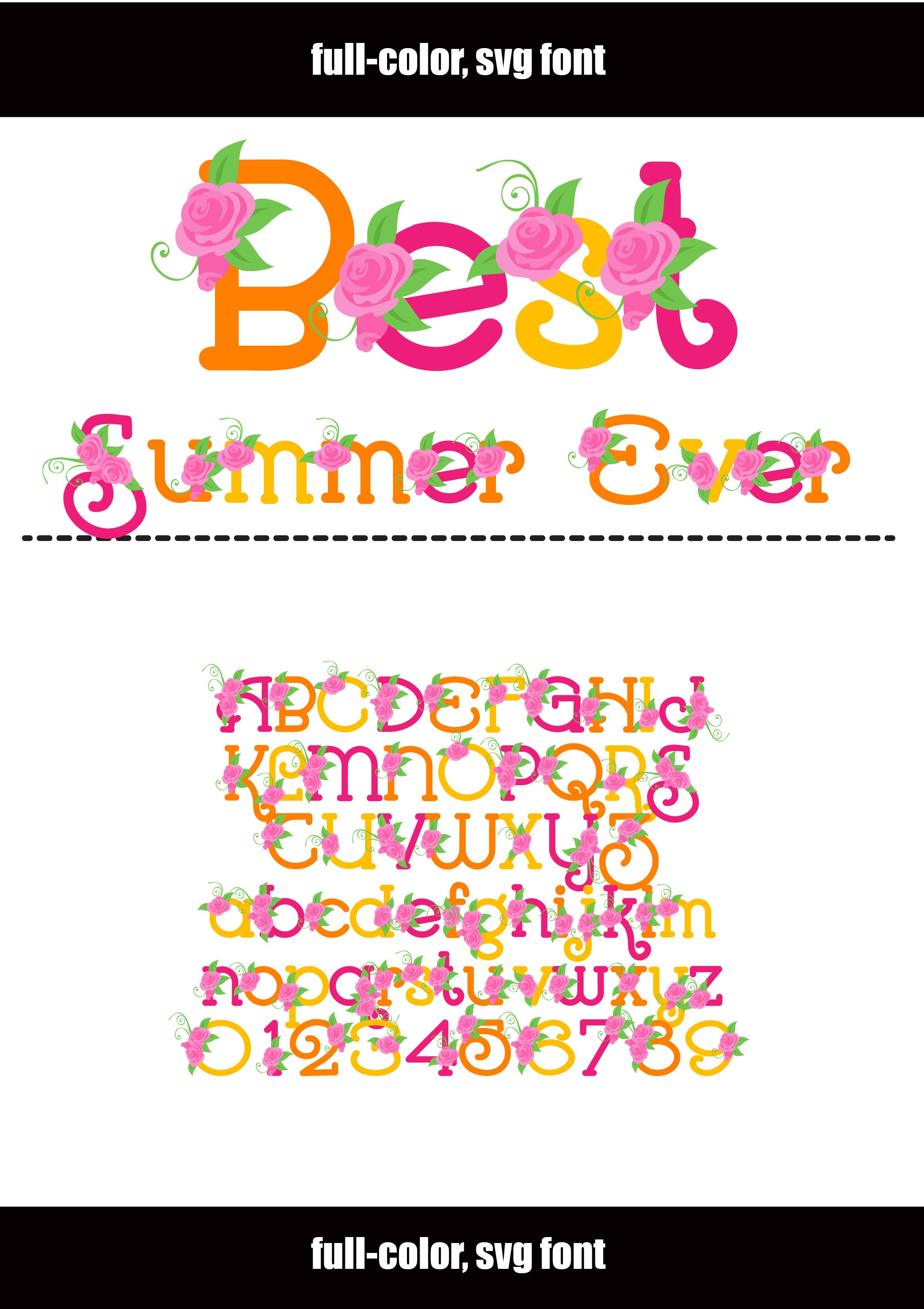 Summer Full Color SVG Font
