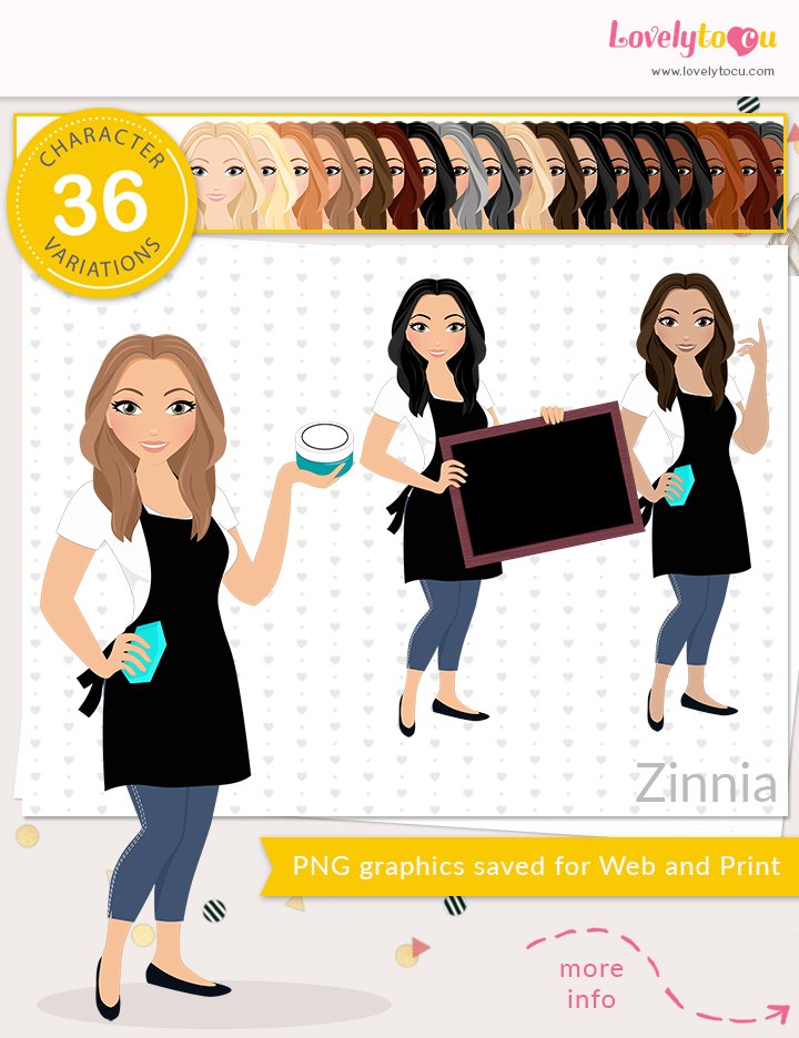 Chalk girl clipart, chalking art woman avatar, (1023323)