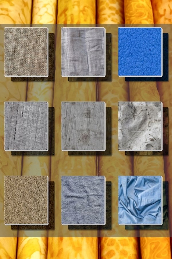 15x Seamless texture patterns of cloth and fabrics