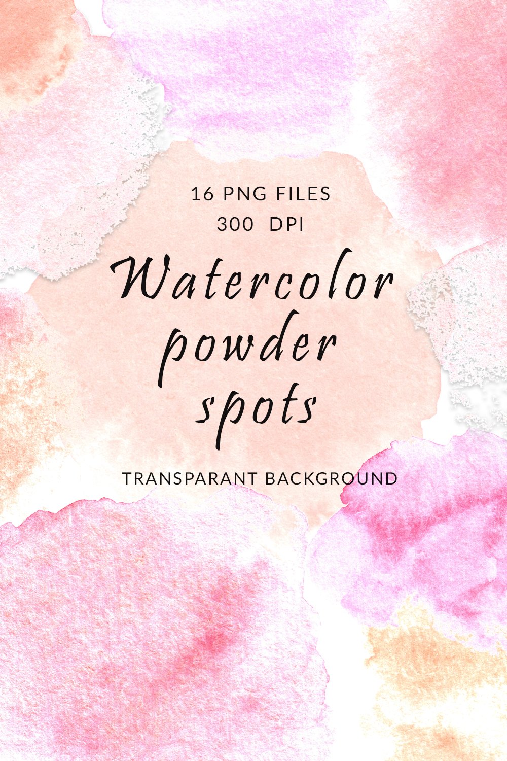 Watercolor Spots Clipart, Watercolor Backgrounds, (918717)