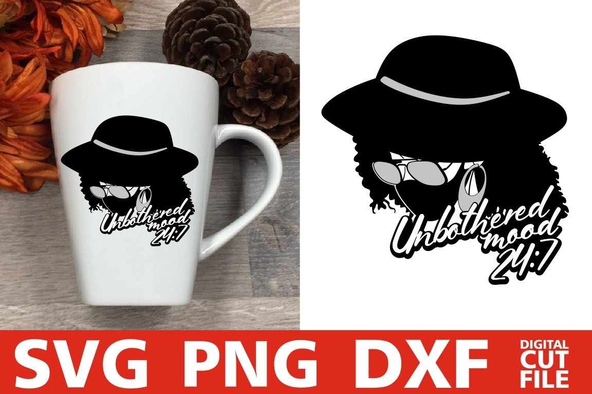 Unbothered svg, Mood svg, Woman in Glasses svg, (581022)