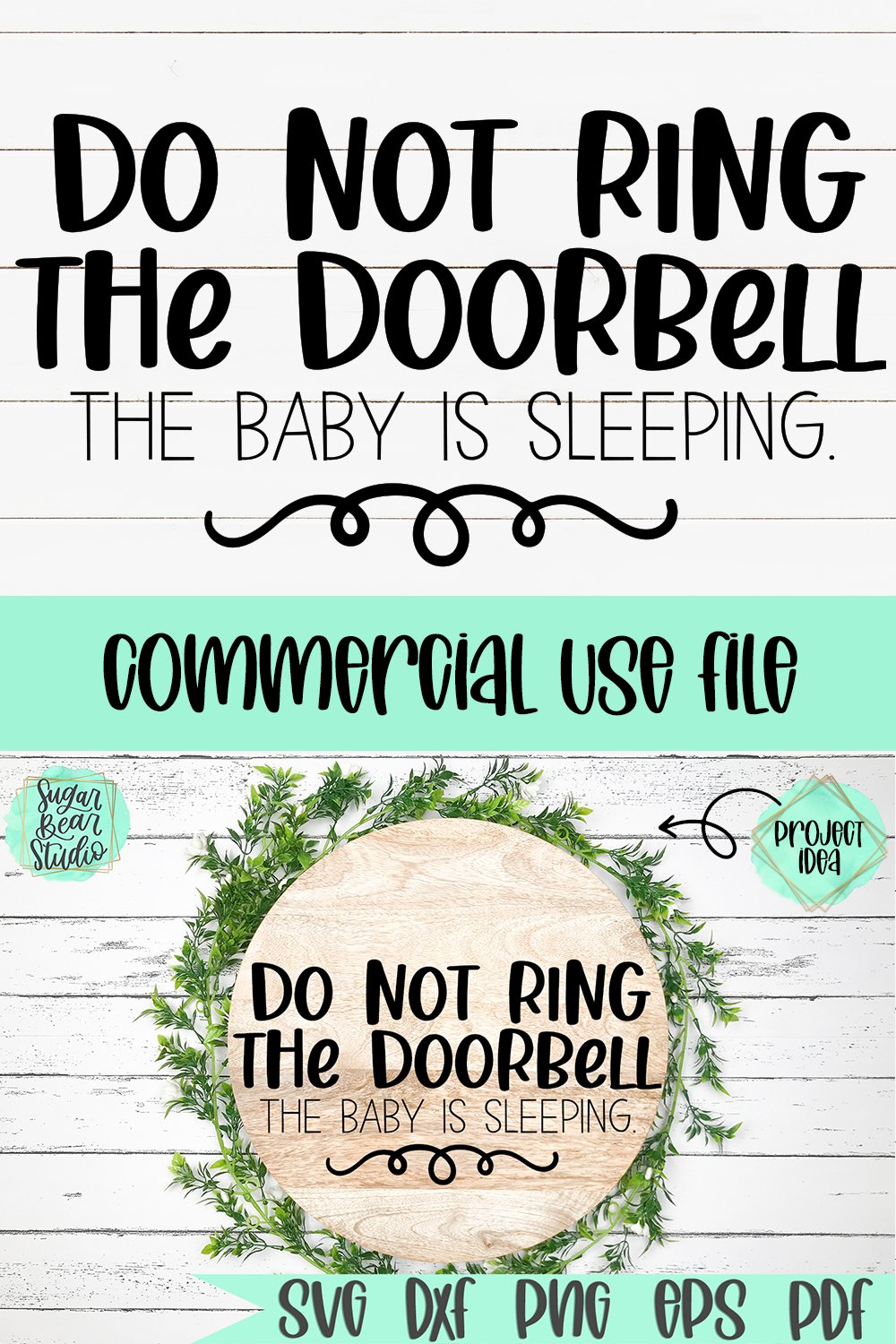 Do Not Ring The Doorbell | A Round Sign SVG