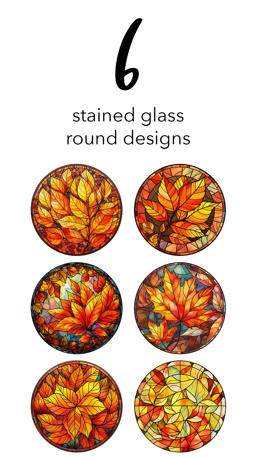 Autumn stained glass sublimation Fall stained (2801126)