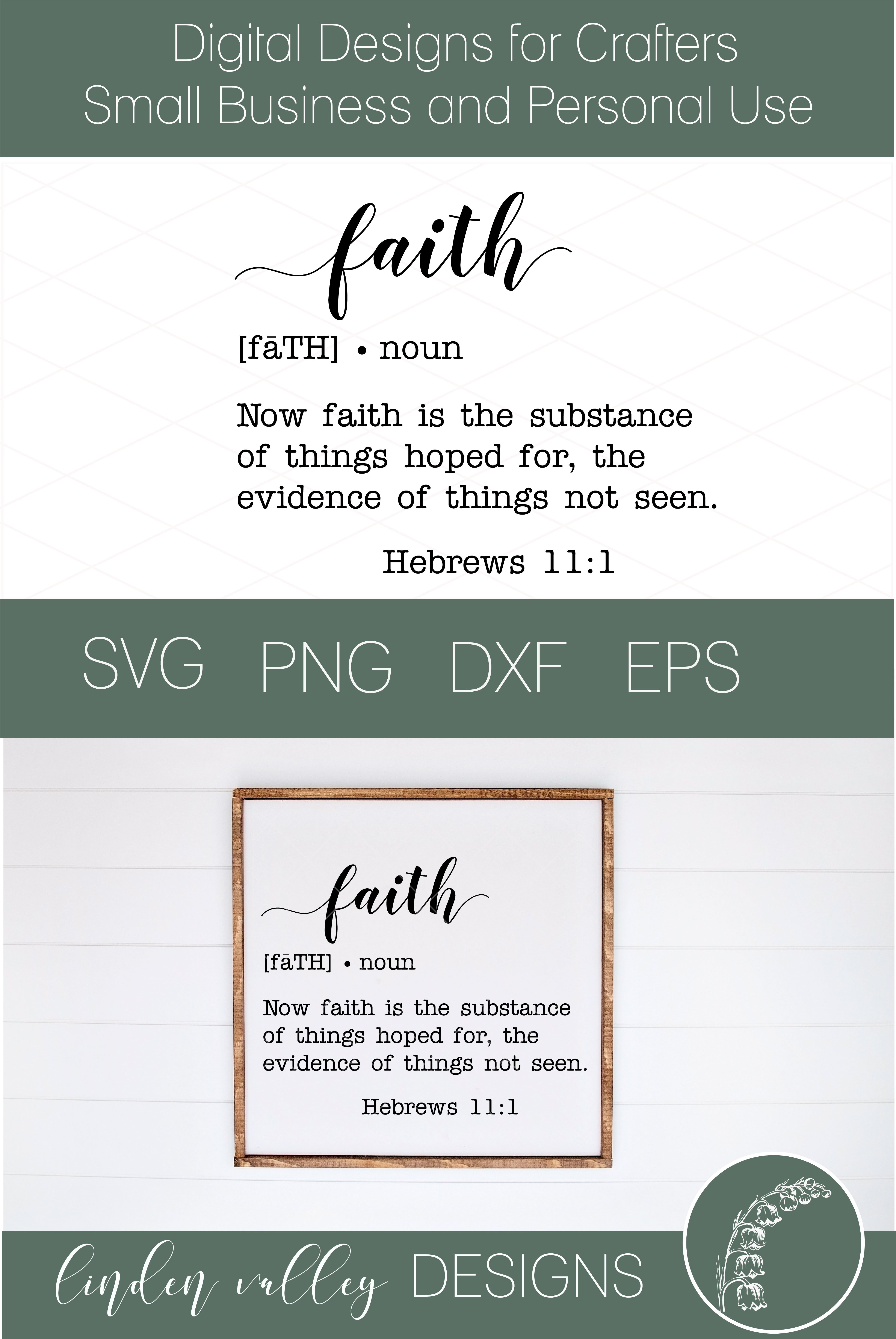 Faith Definition SVG|Bible Verse SVG|Scripture Definition