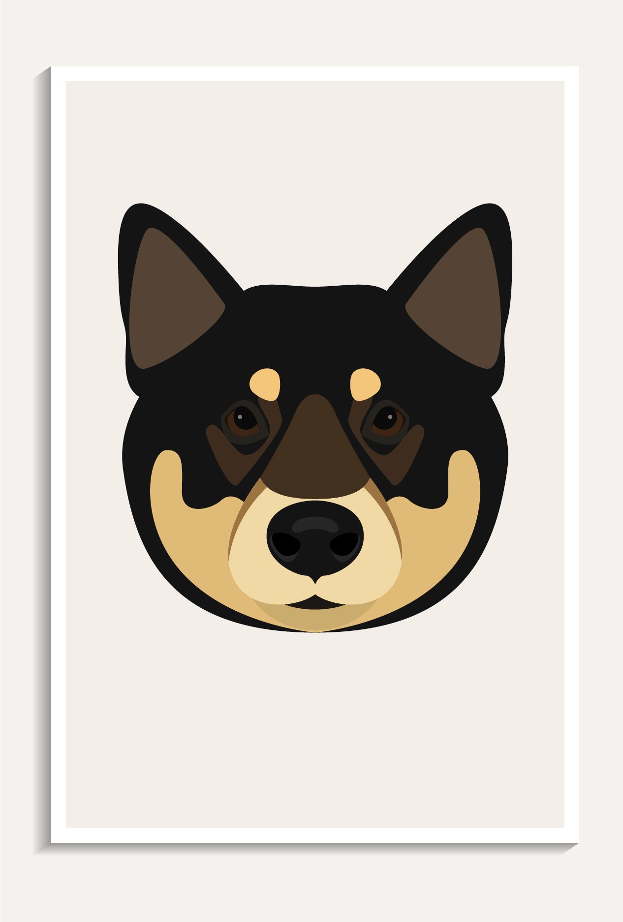Sibu Ina Dog. Animal Clipart. T Shirt Dog Head Print