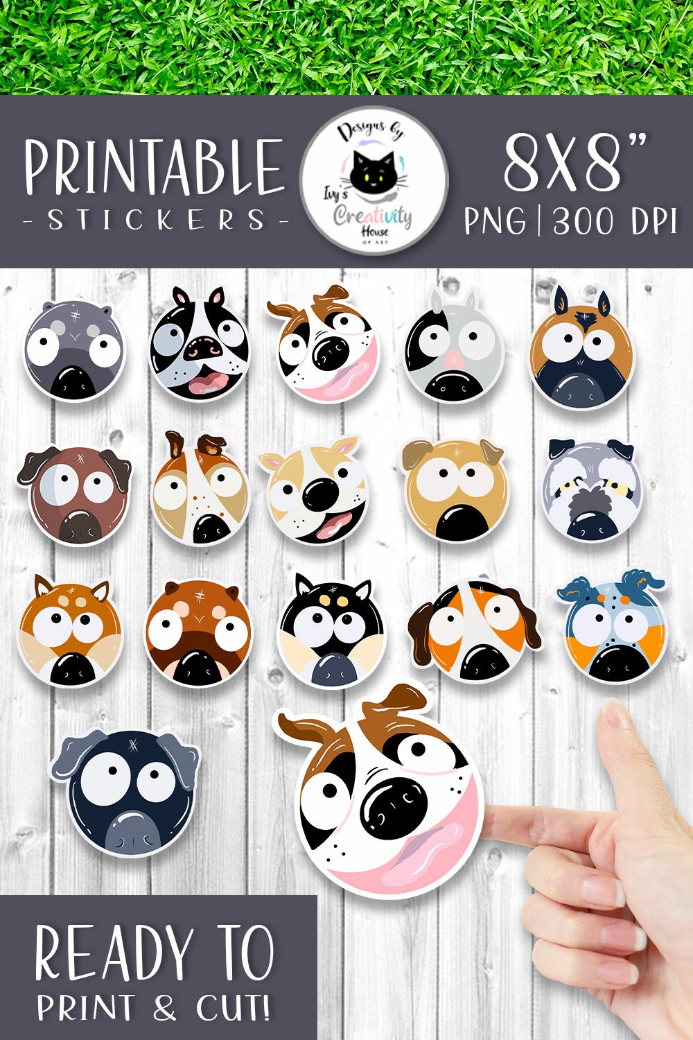 Cute Dog Sticker Pack | Dog Breeds Printable Stickers