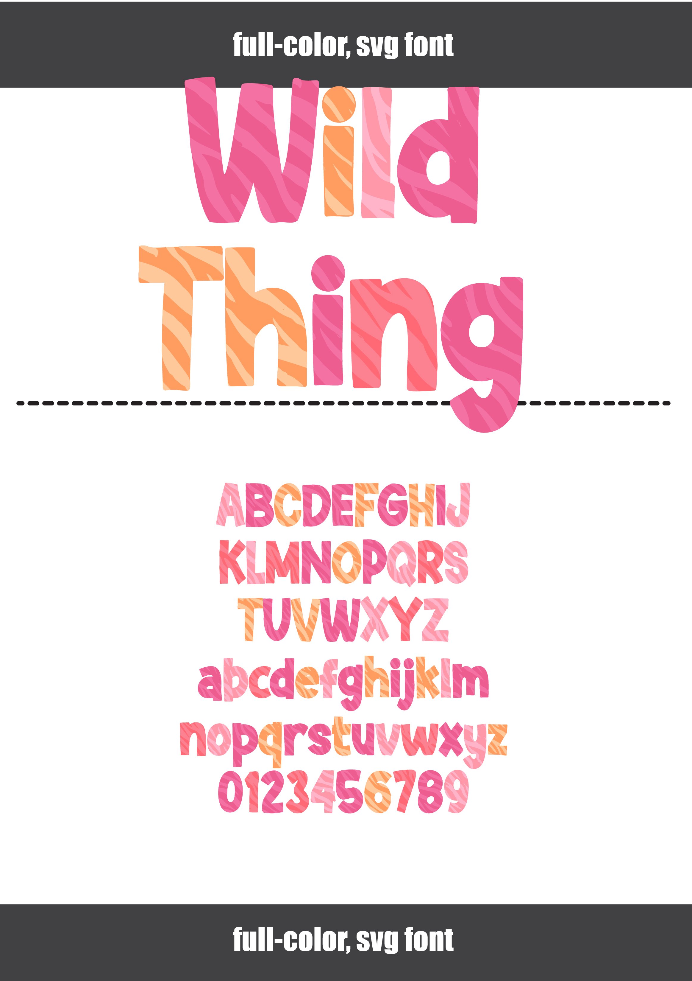 Full Color Pink SVG Font: A Whimsical and versatile font