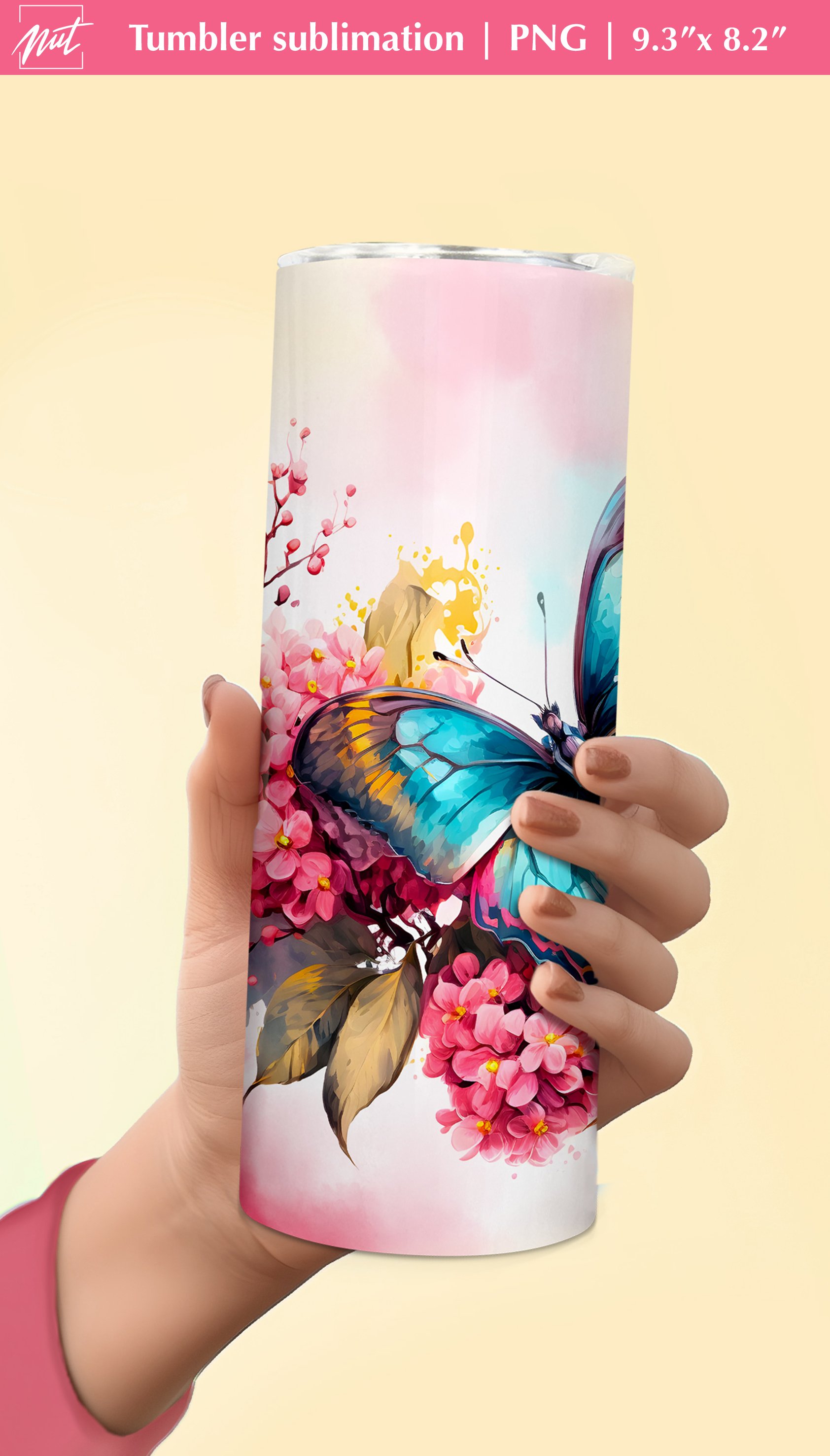 Tumbler sublimation design