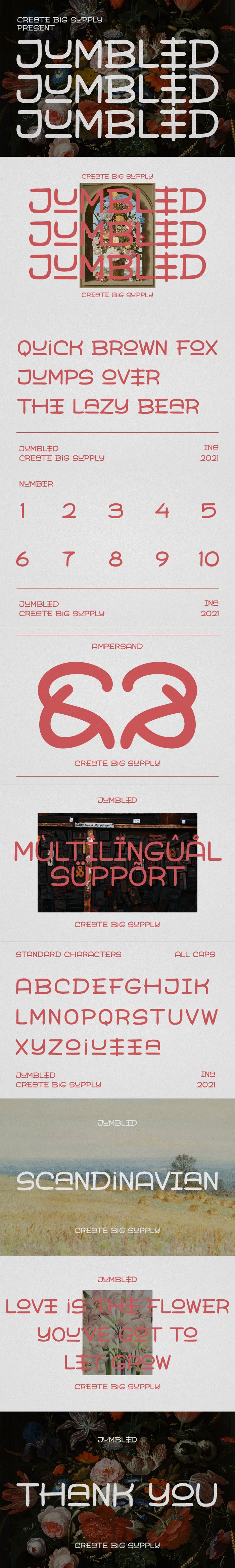 Jumbled Display Font