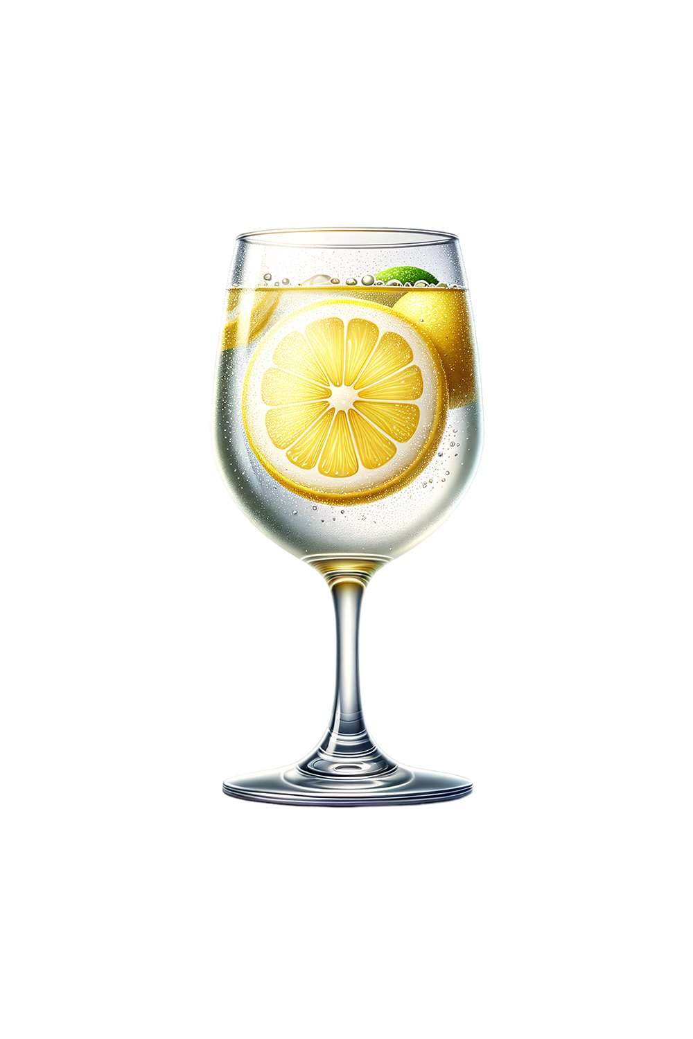 Lemon Cocktail Wine Clipart Sublimation PNG (3777548)