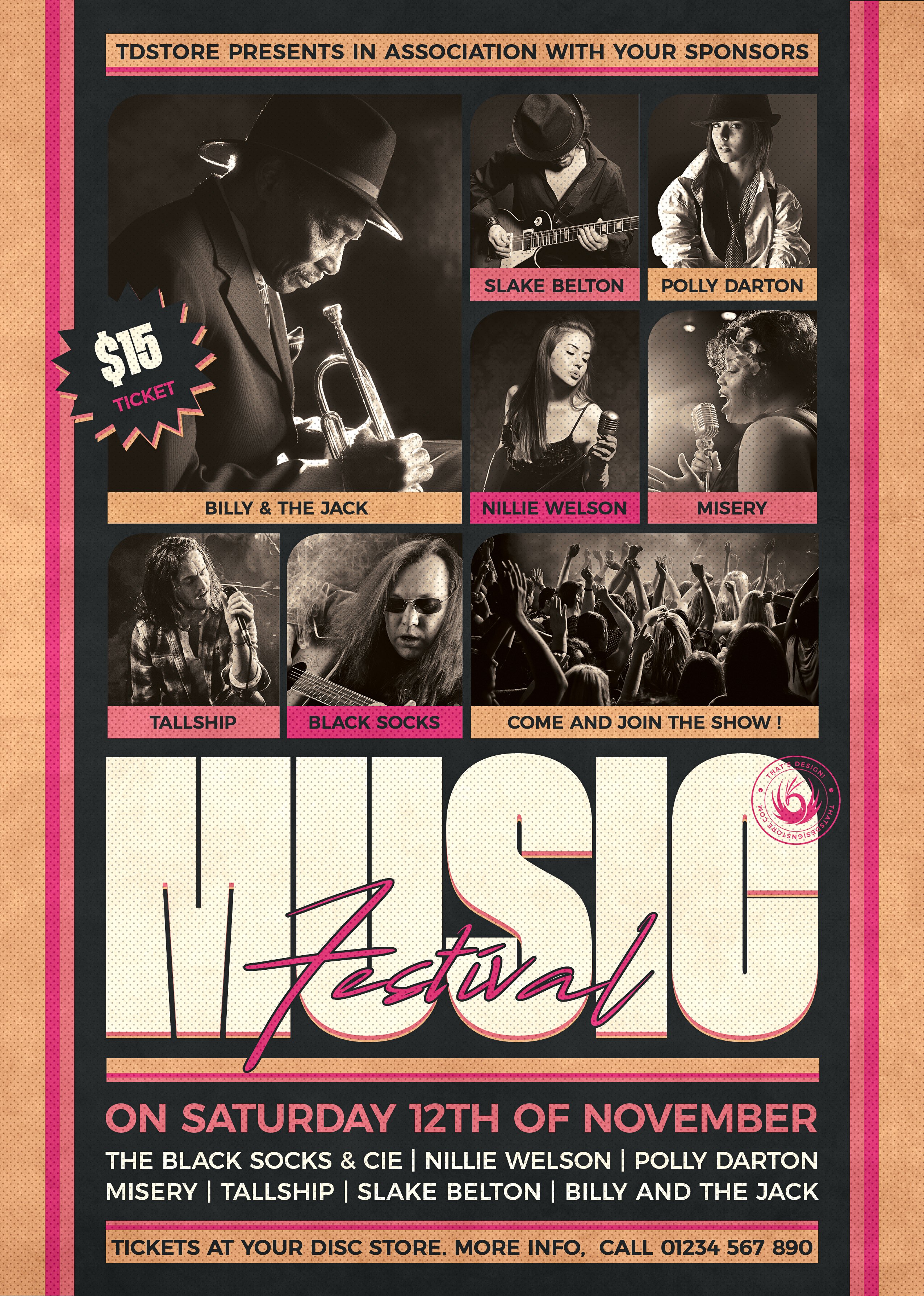 Music Festival Flyer PSD Design Template