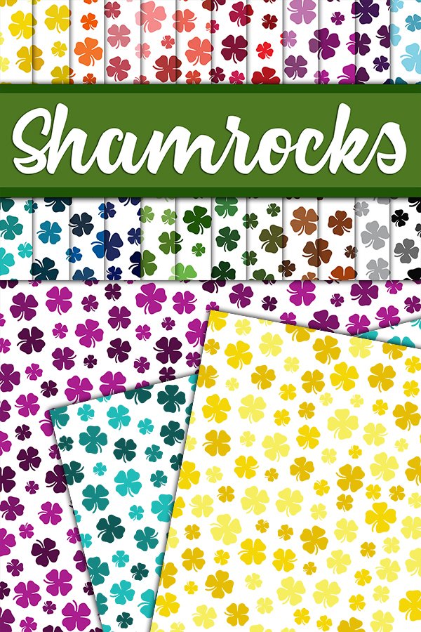 Shamrock Digital Paper - St Patrick's Day Backgrounds