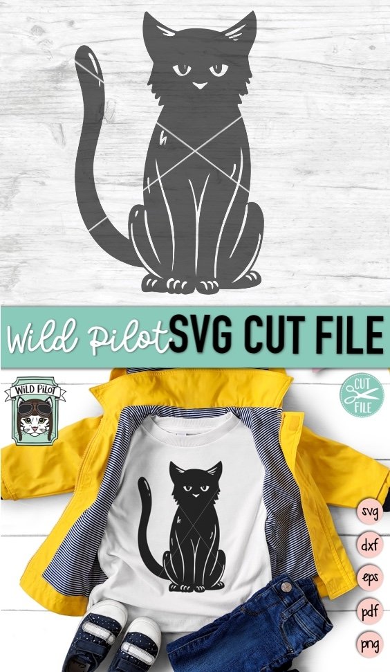 Cat SVG Cut File, Halloween SVG Cut File, Spooky SVG, Fall
