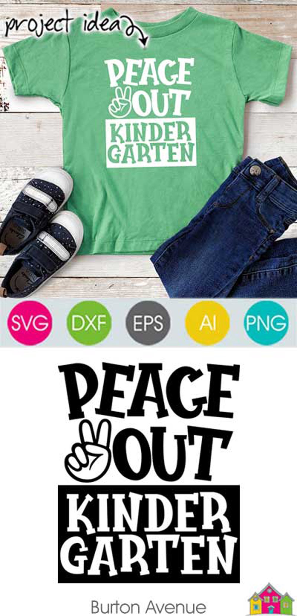 Peace Out Kindergarten SVG | Last Day of School SVG File