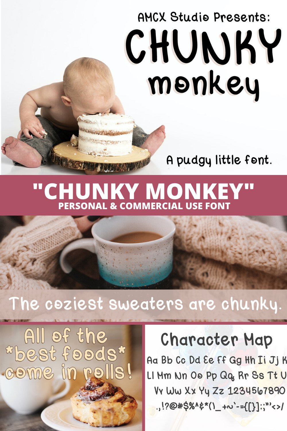 Chunky Monkey - A pudgy little font