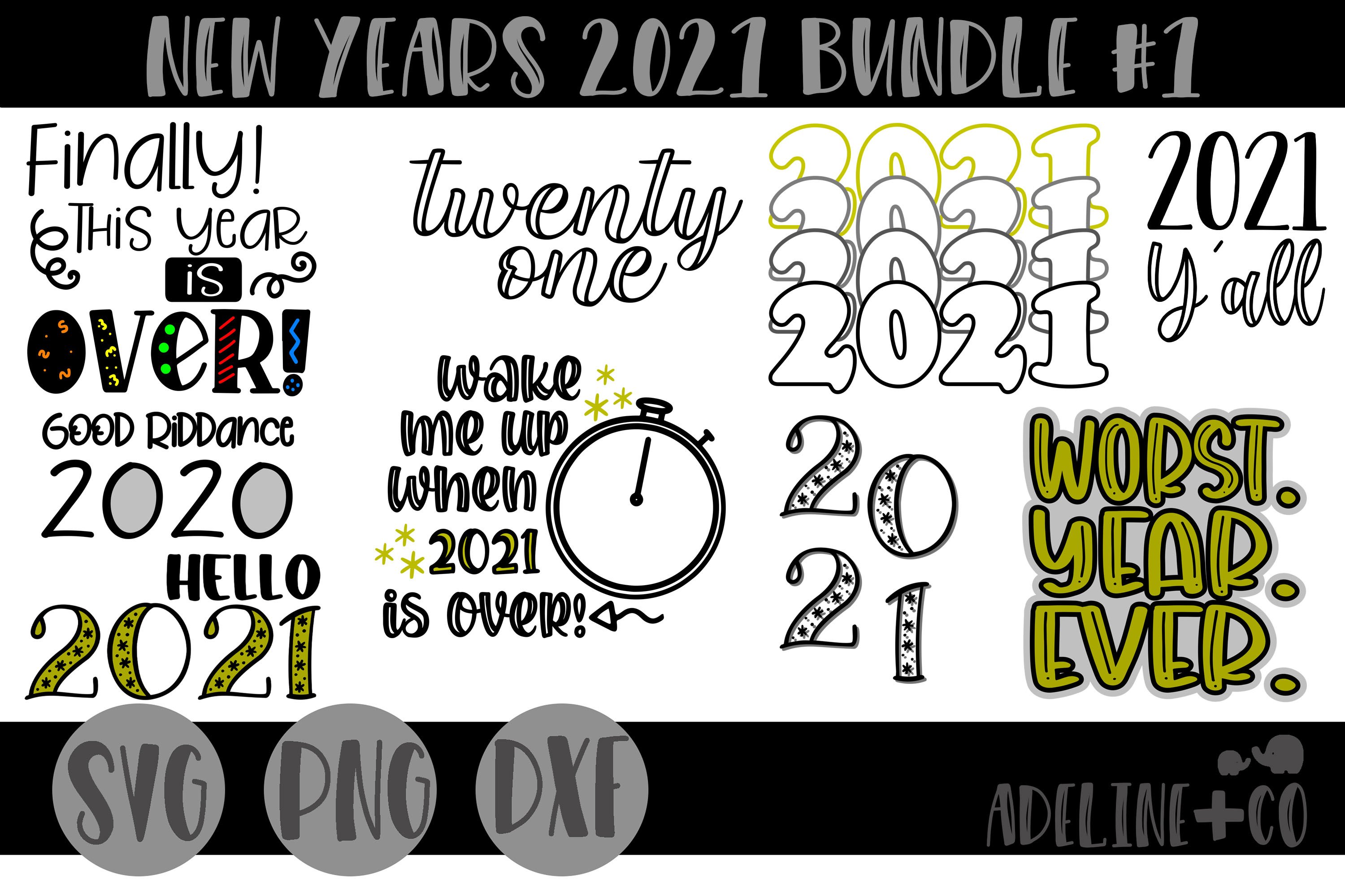 New Years 2021 Bundle #1, 2021, Holiday