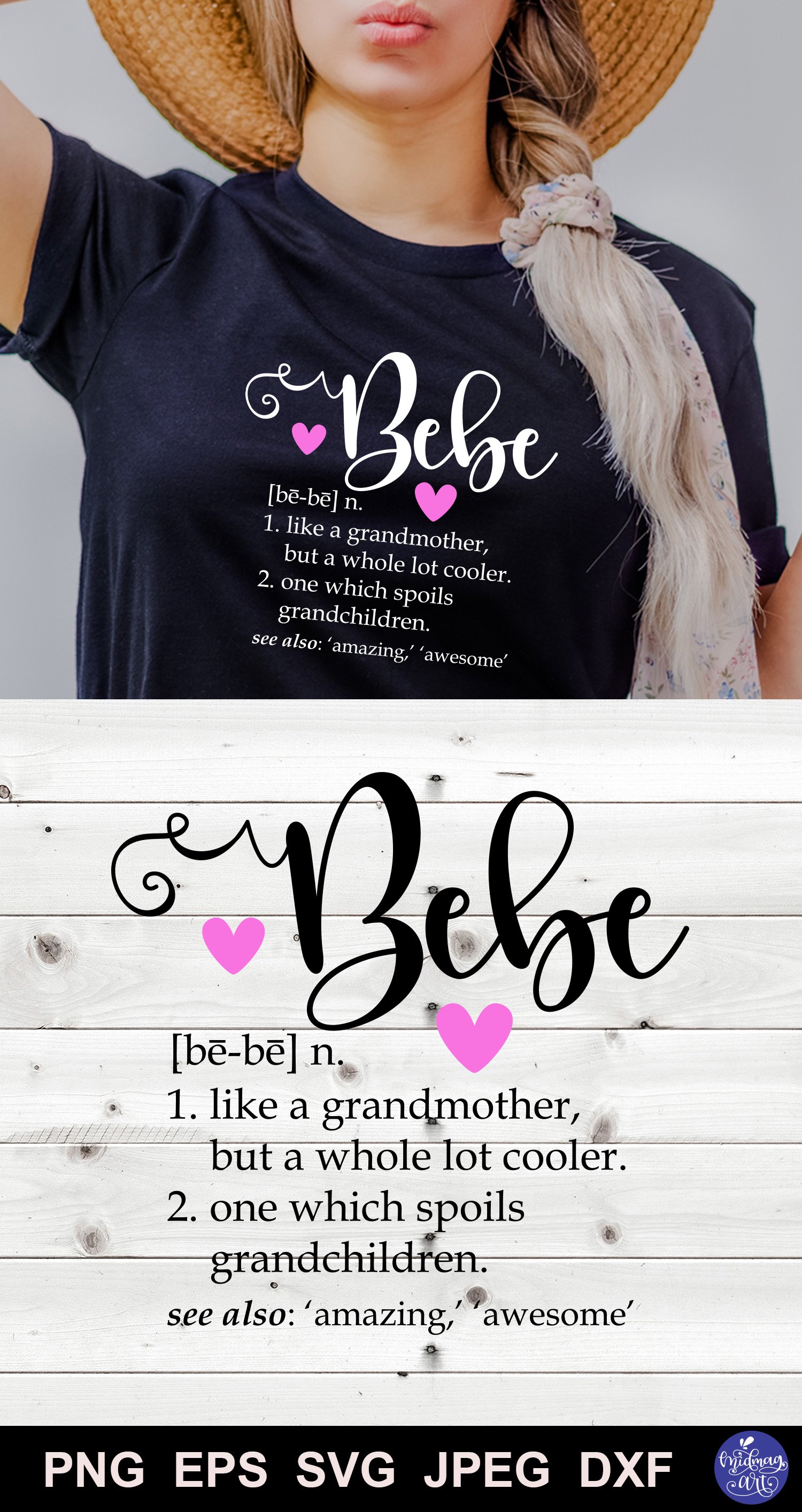 Bebe definition svg, grandma cut file (2439905)