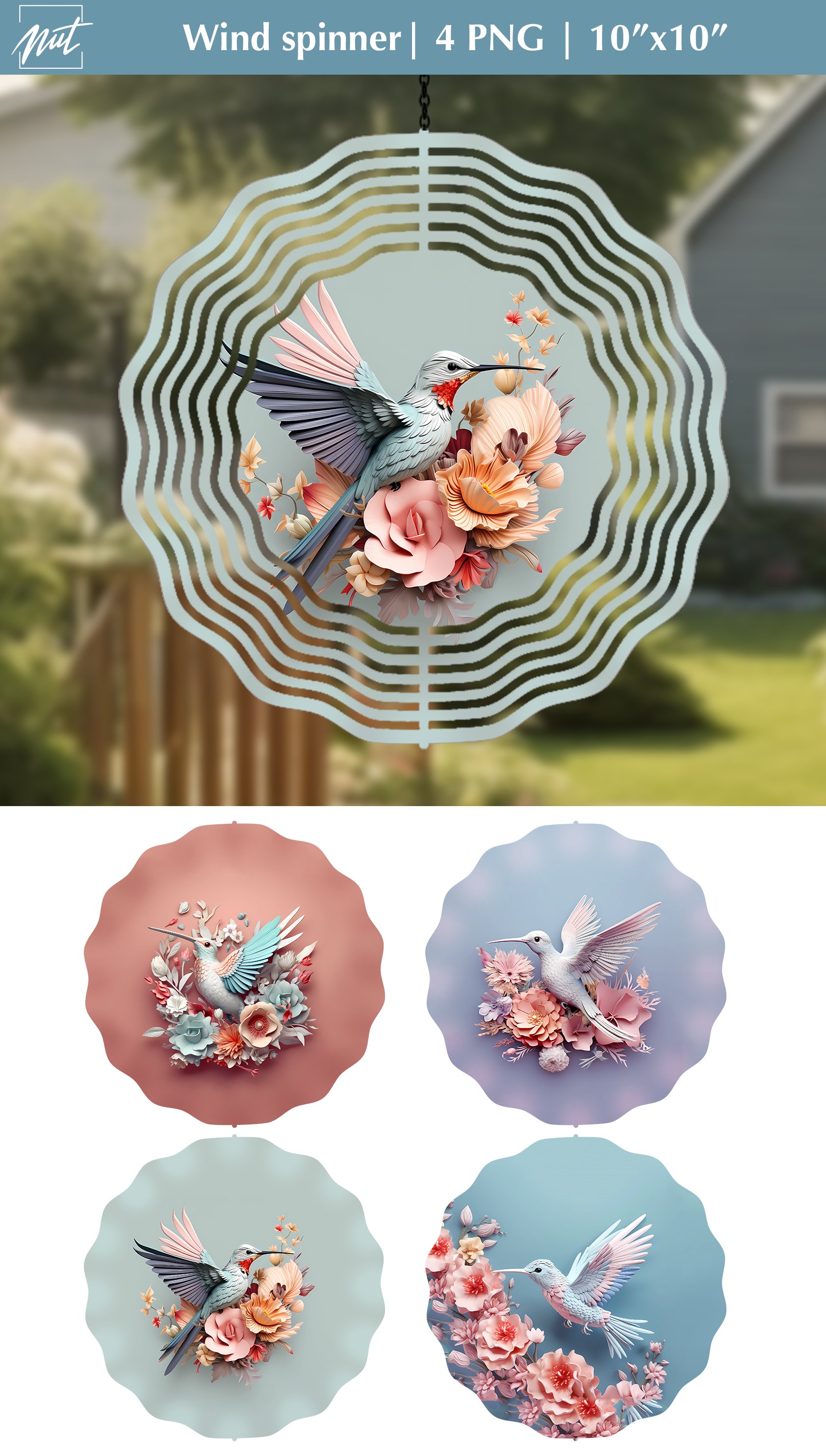Wind spinner sublimation designs