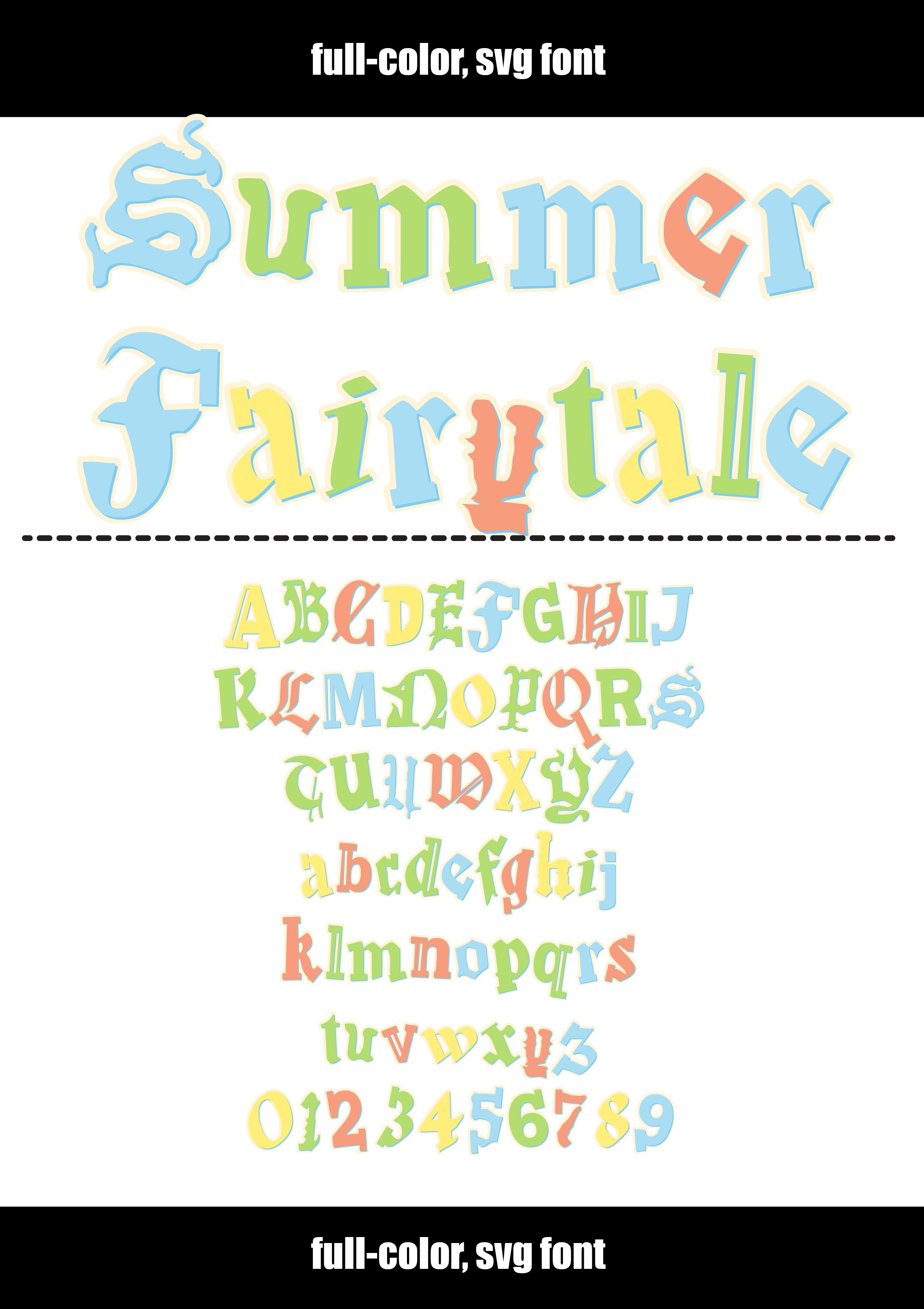 Summer Full Color SVG Font