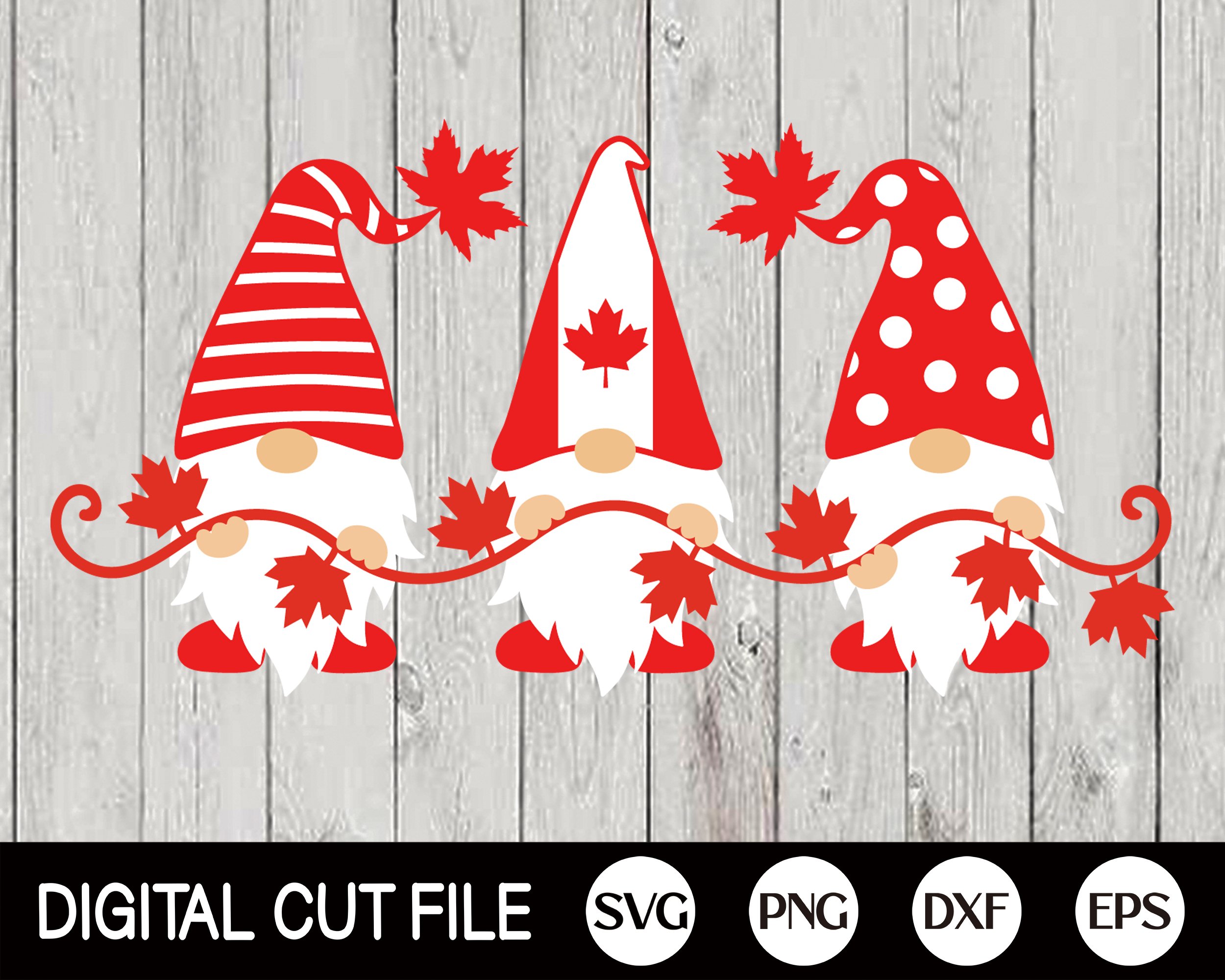 Canada Day Gnome SVG, Canada, Maple Leaf Hold Gnome Clip Art