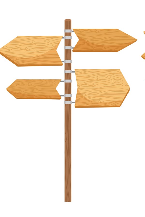 Wooden way direction signs (830103)