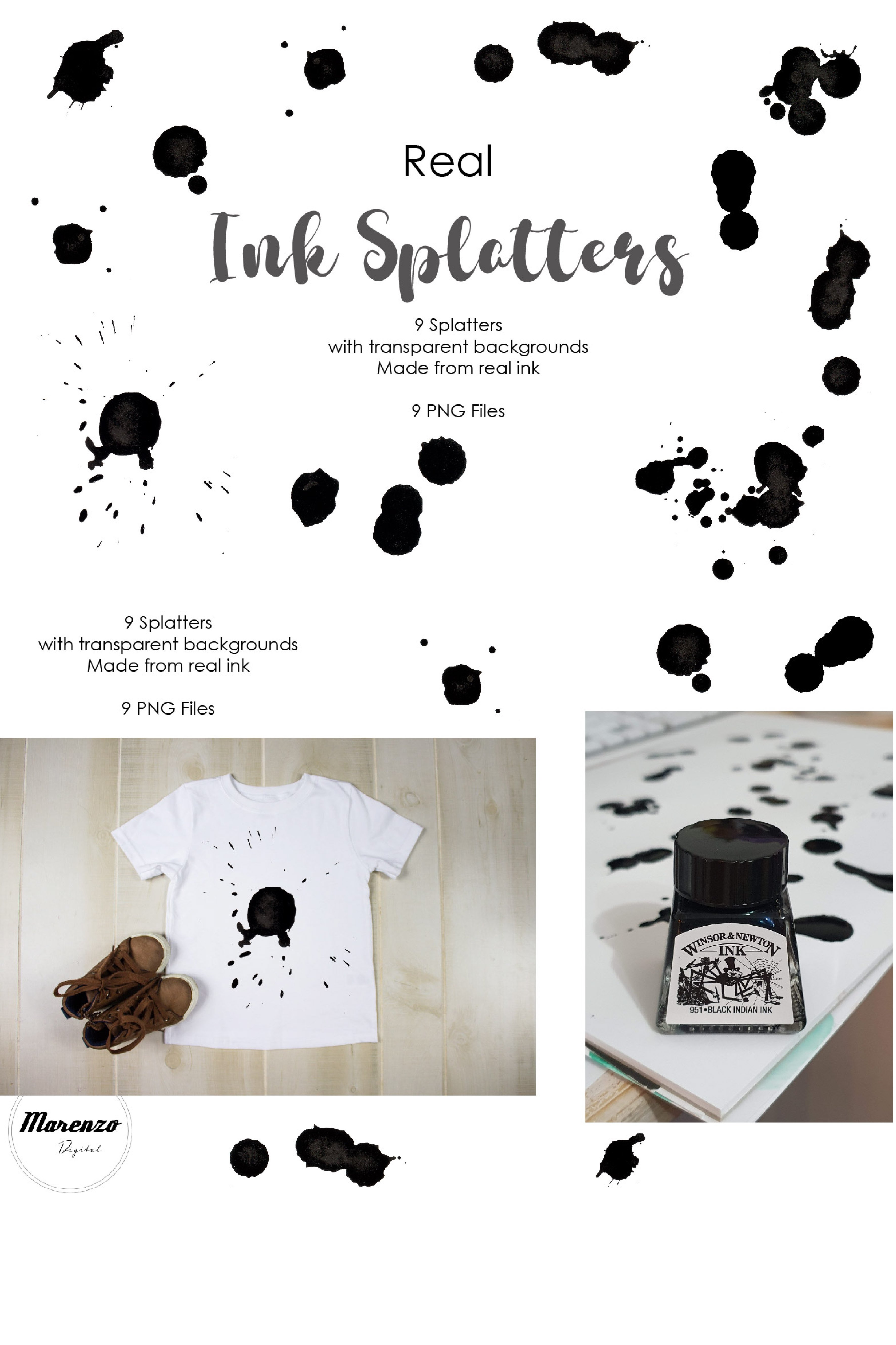 Real Ink Splatter PNG