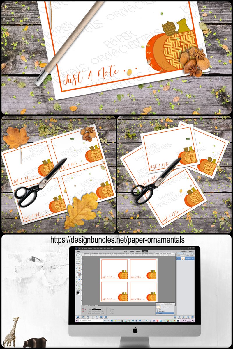 Flat Note Card, Post Card, Pumpkin Patch Prints (386083)