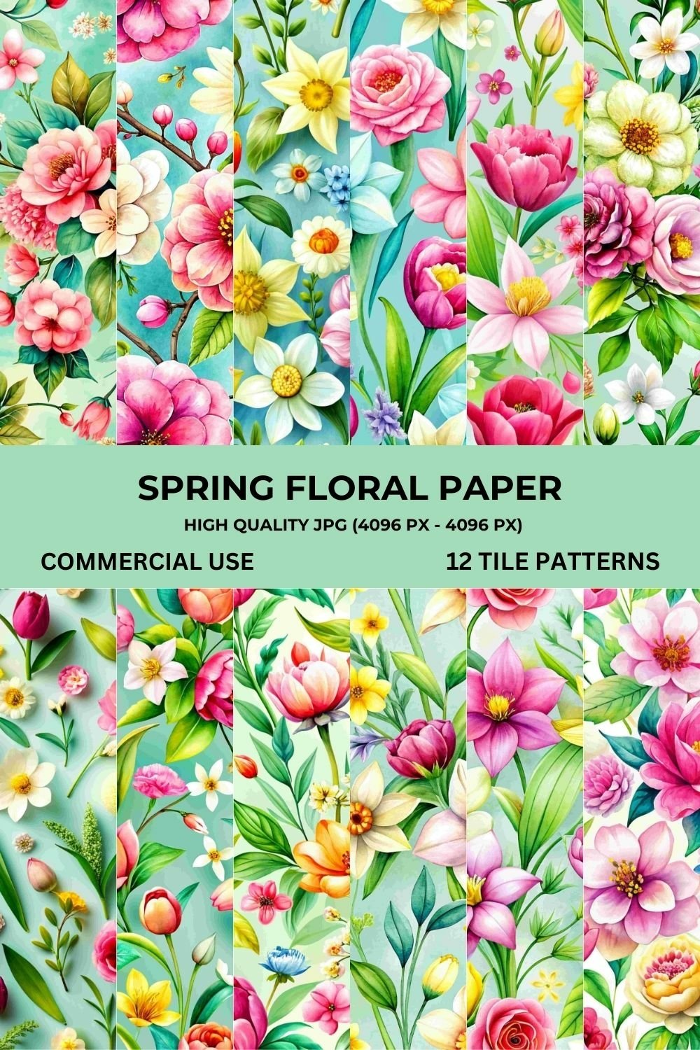 Spring Floral Pattern Bundle Refreshing Designs