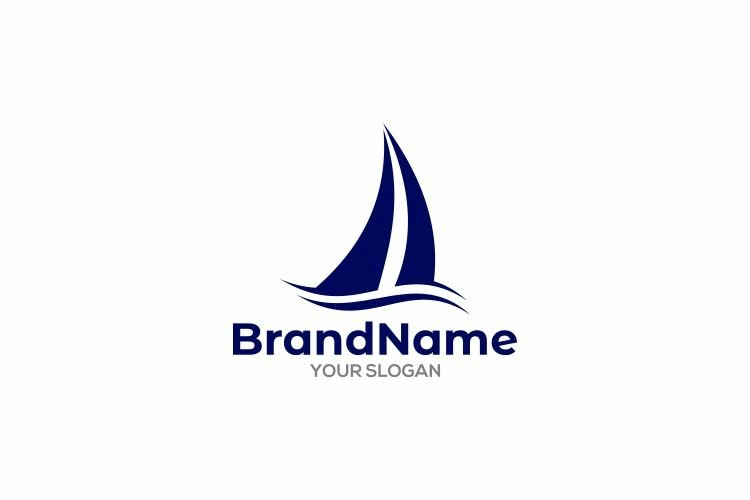 Double Sail Logo Design Vector