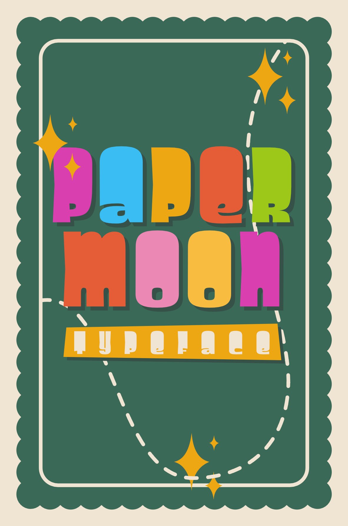 Paper Moon - a Long Head Font